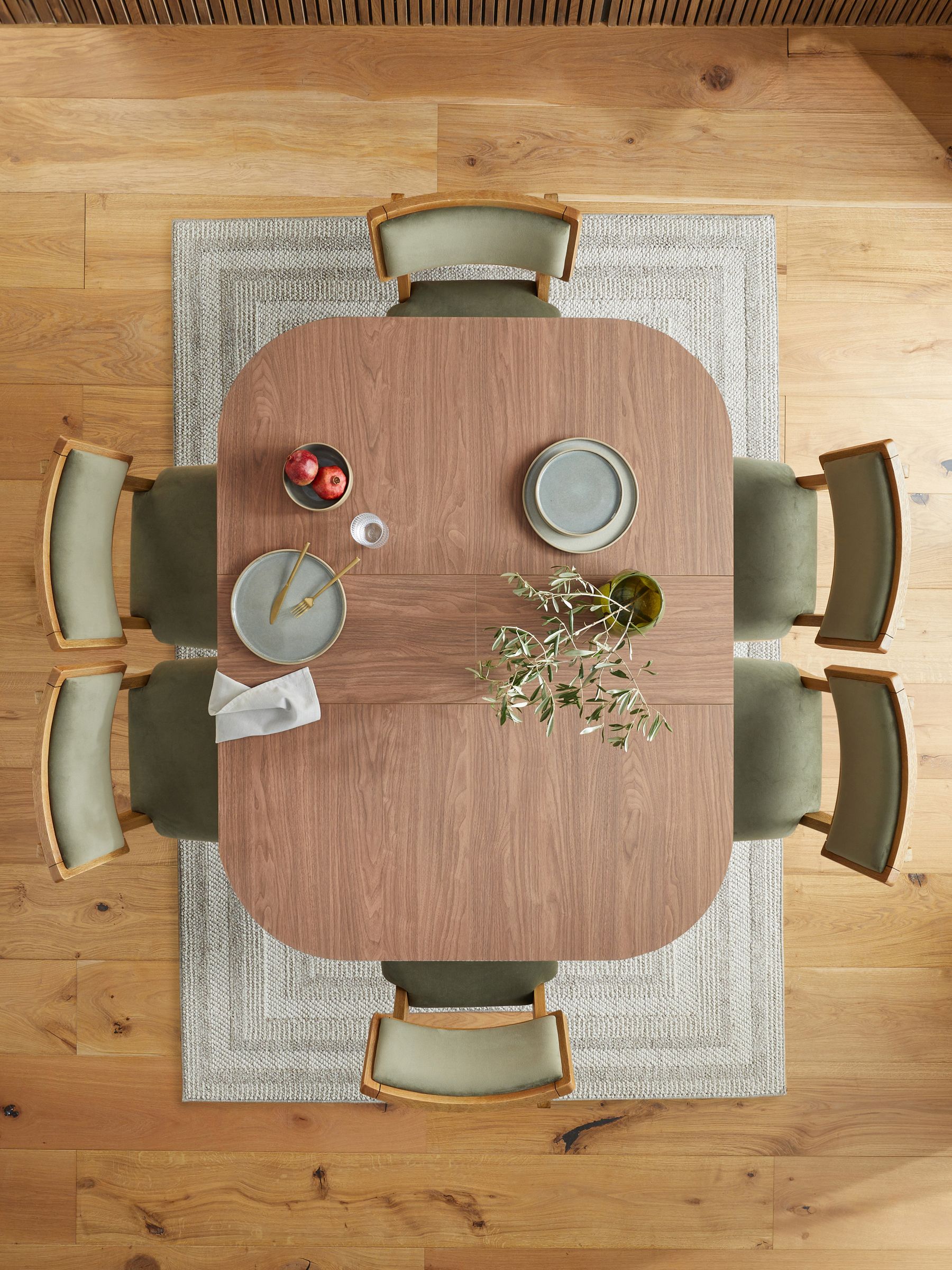 Buy Dark Natural Jackson 4 to 6 Seater Extending Dining Table from the ...