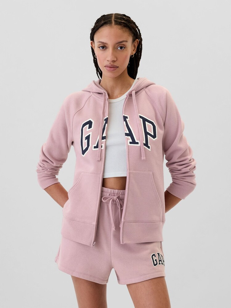 Buy Gap Pink Logo Zip Through Hoodie from the Next UK online shop