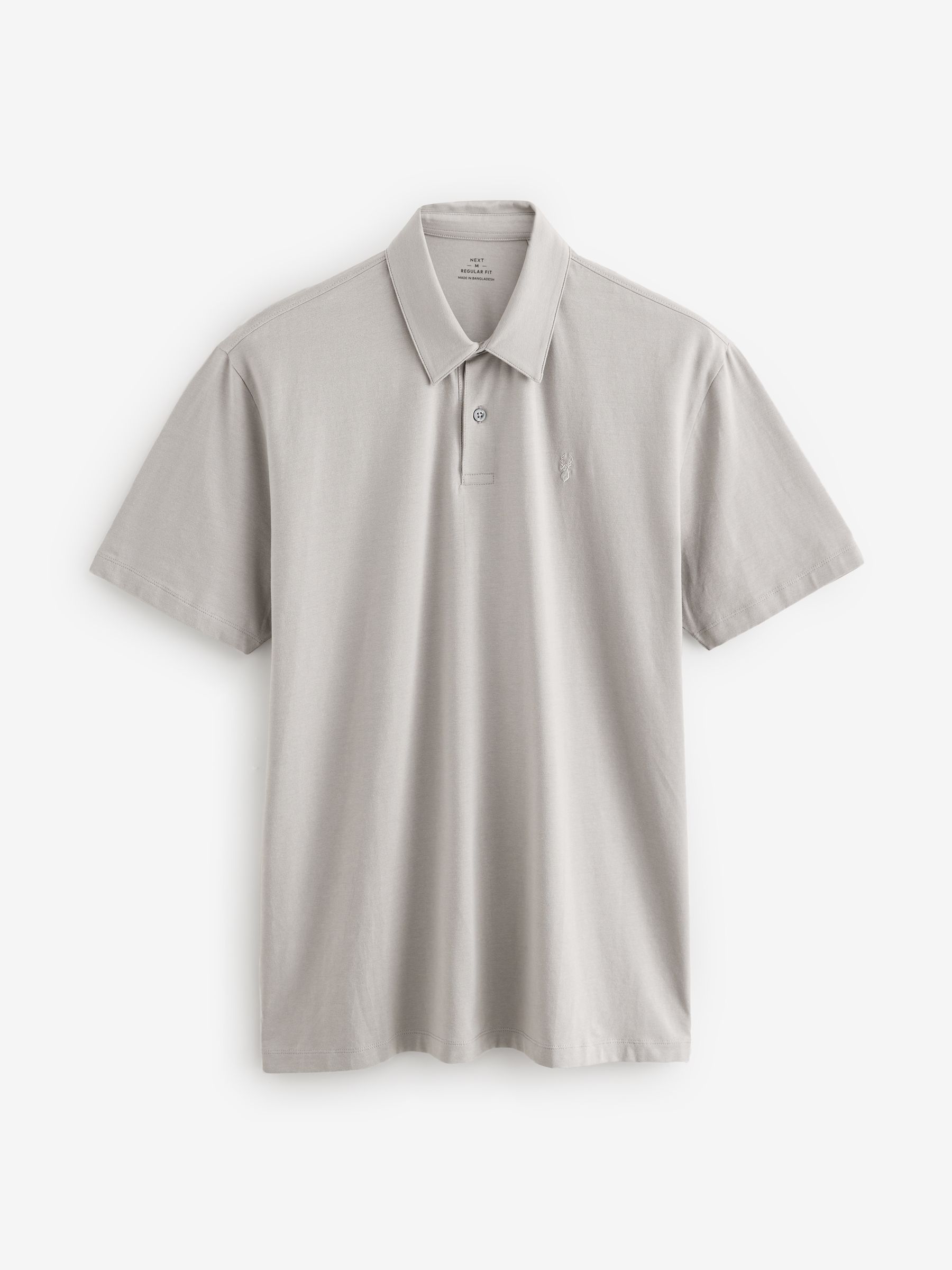 Buy Neutral/Monochrome Regular Fit Short Sleeve Jersey Polo Shirts 5 ...