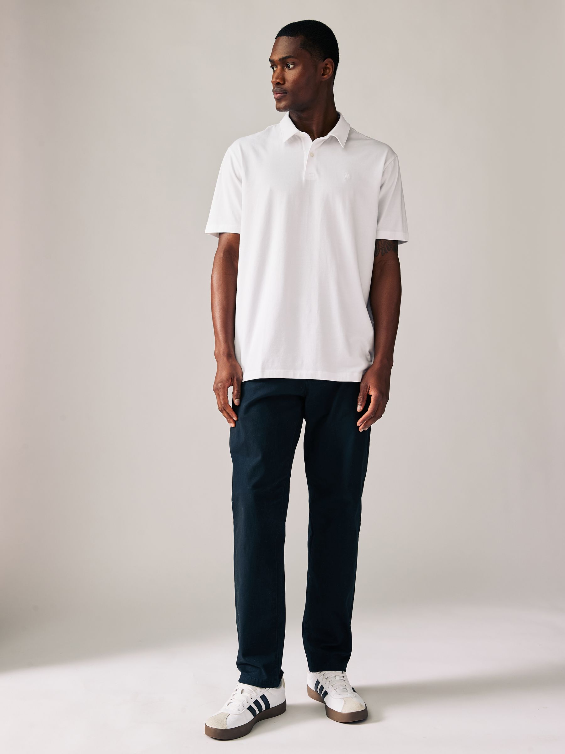 Buy Neutral/Monochrome Regular Fit Short Sleeve Jersey Polo Shirts 5 ...