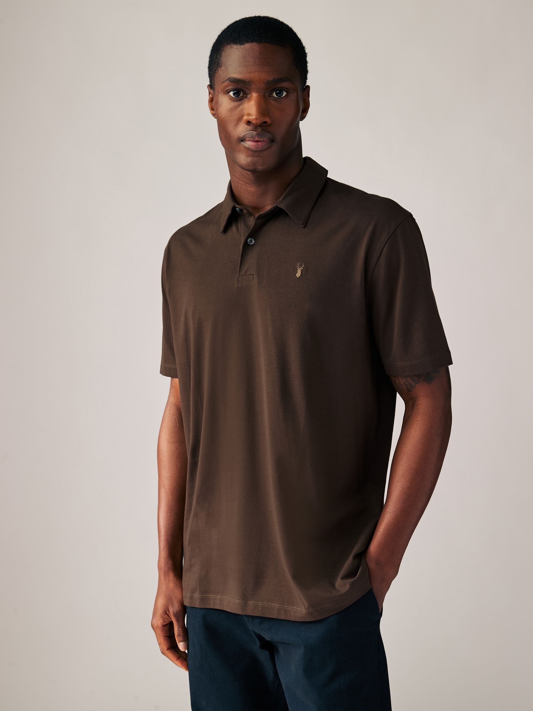 Buy Neutral/Monochrome Regular Fit Short Sleeve Jersey Polo Shirts 5 ...