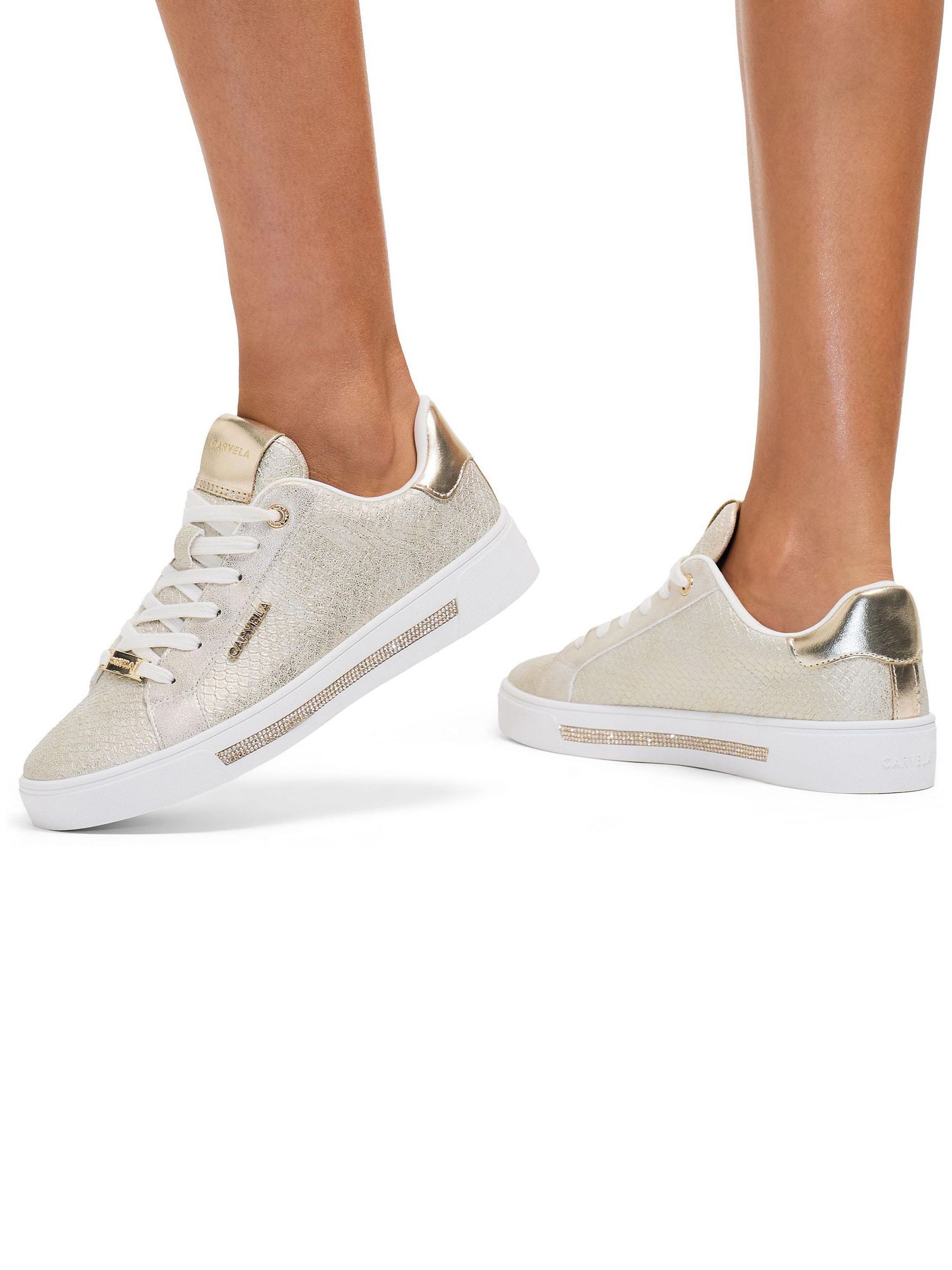Buy Carvela Gold Diamond Trainers from the Next UK online shop