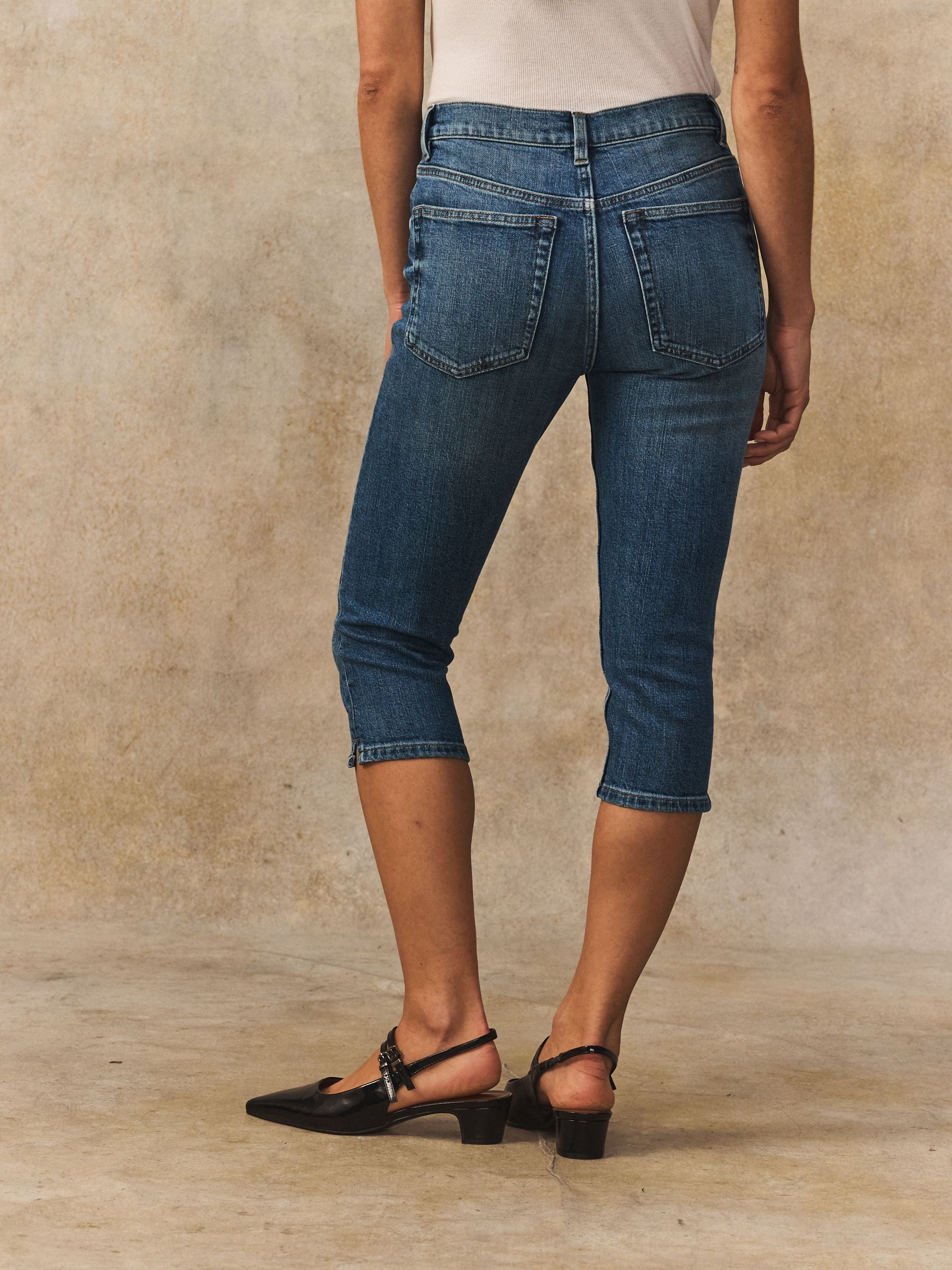 Buy Dark Blue Capri Jeans from the Next UK online shop