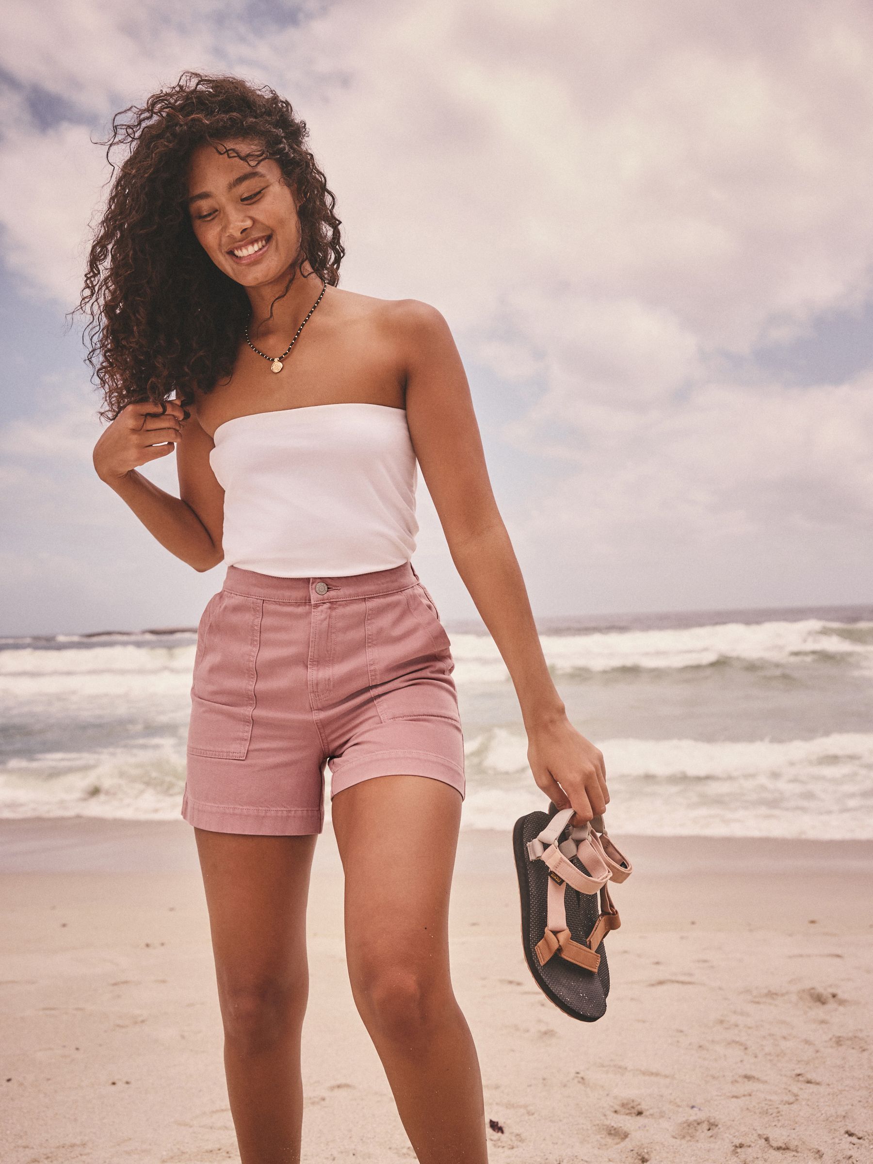 Buy Pink Utility Lightweight 100% Cotton Denim Shorts from the Next UK ...