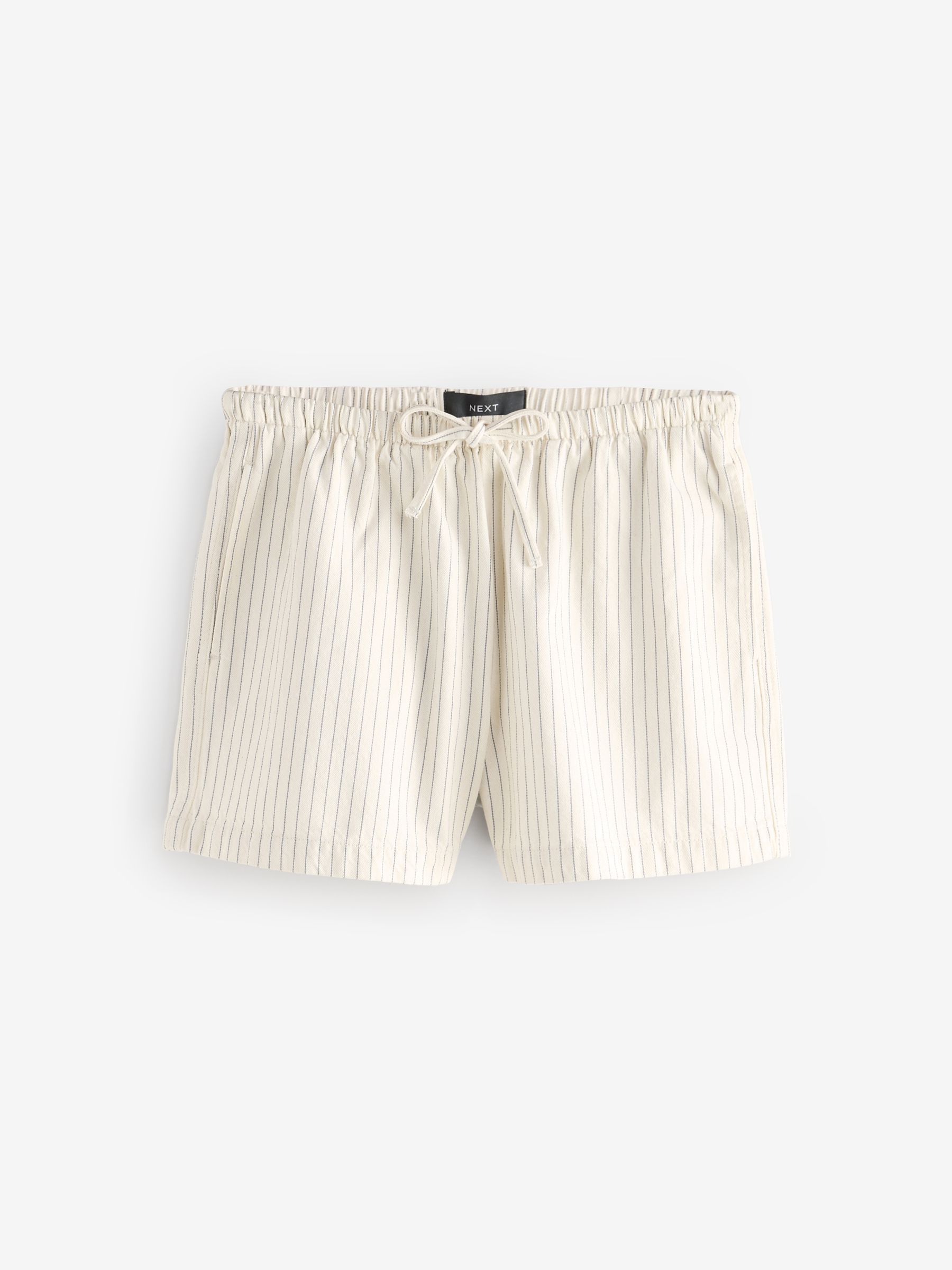 Buy White Stripe Pull on Denim Shorts from the Next UK online shop