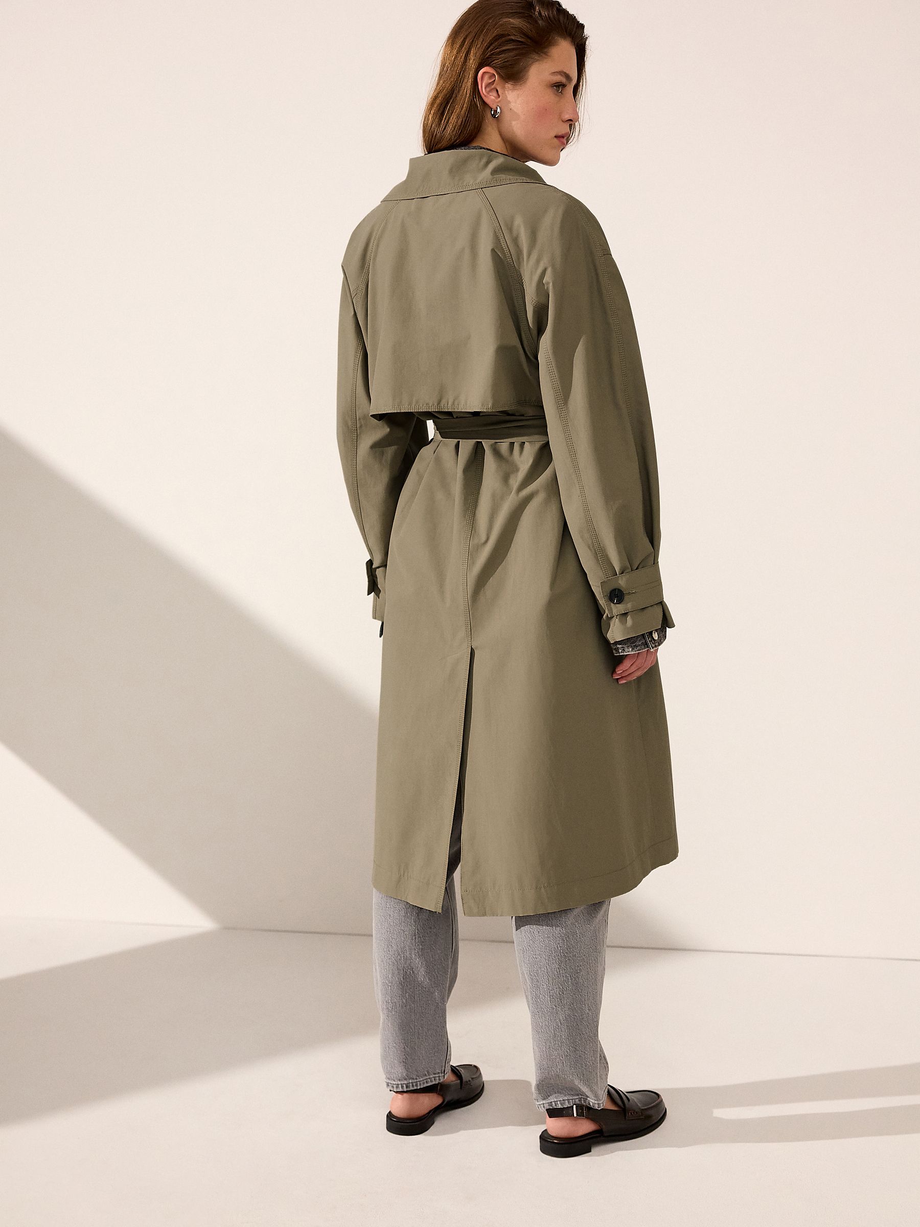 Buy Khaki Green Shower Resistant Trench Coat from Next Australia