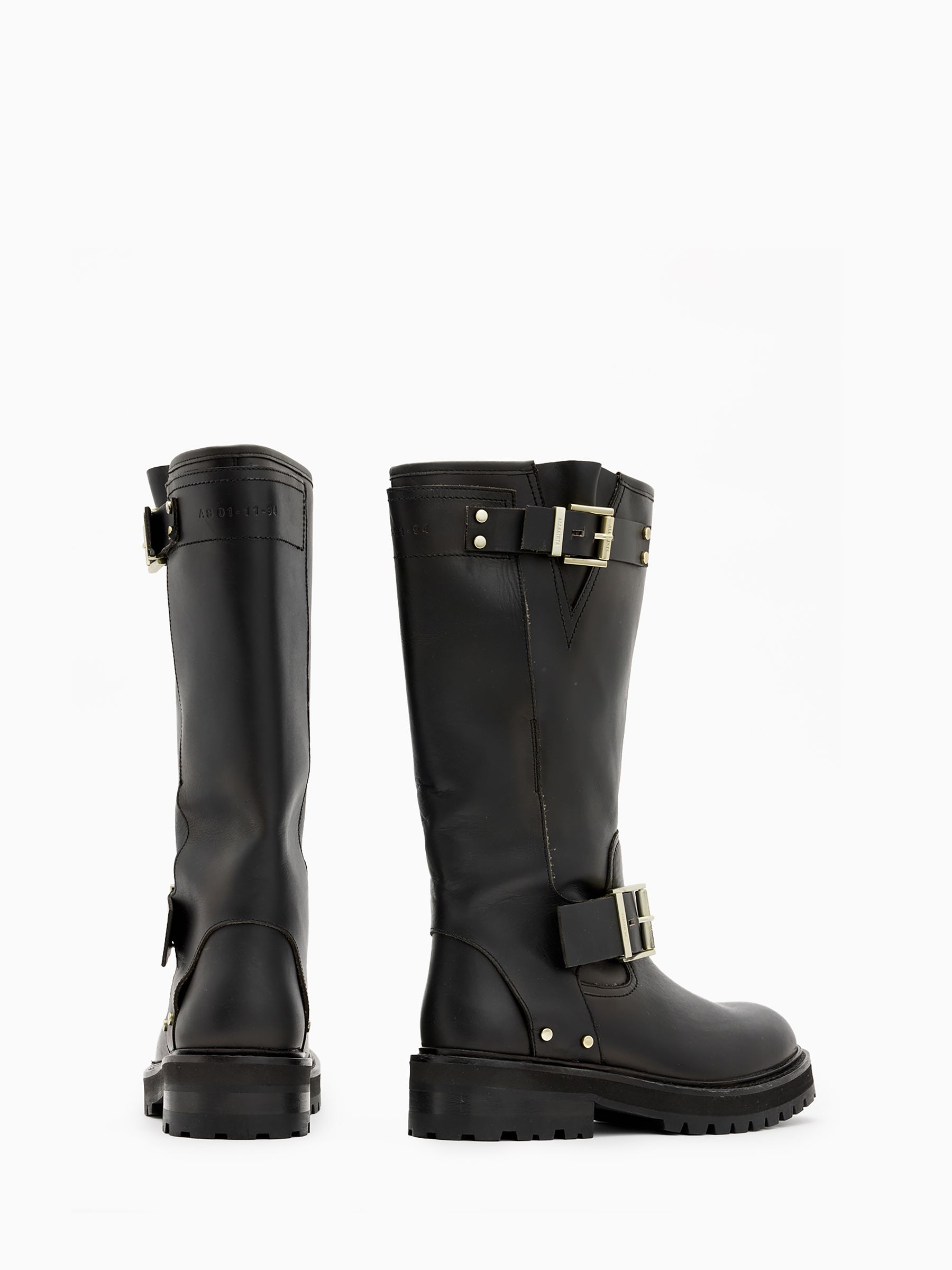 Buy AllSaints Black Tay Biker Boots from the Next UK online shop