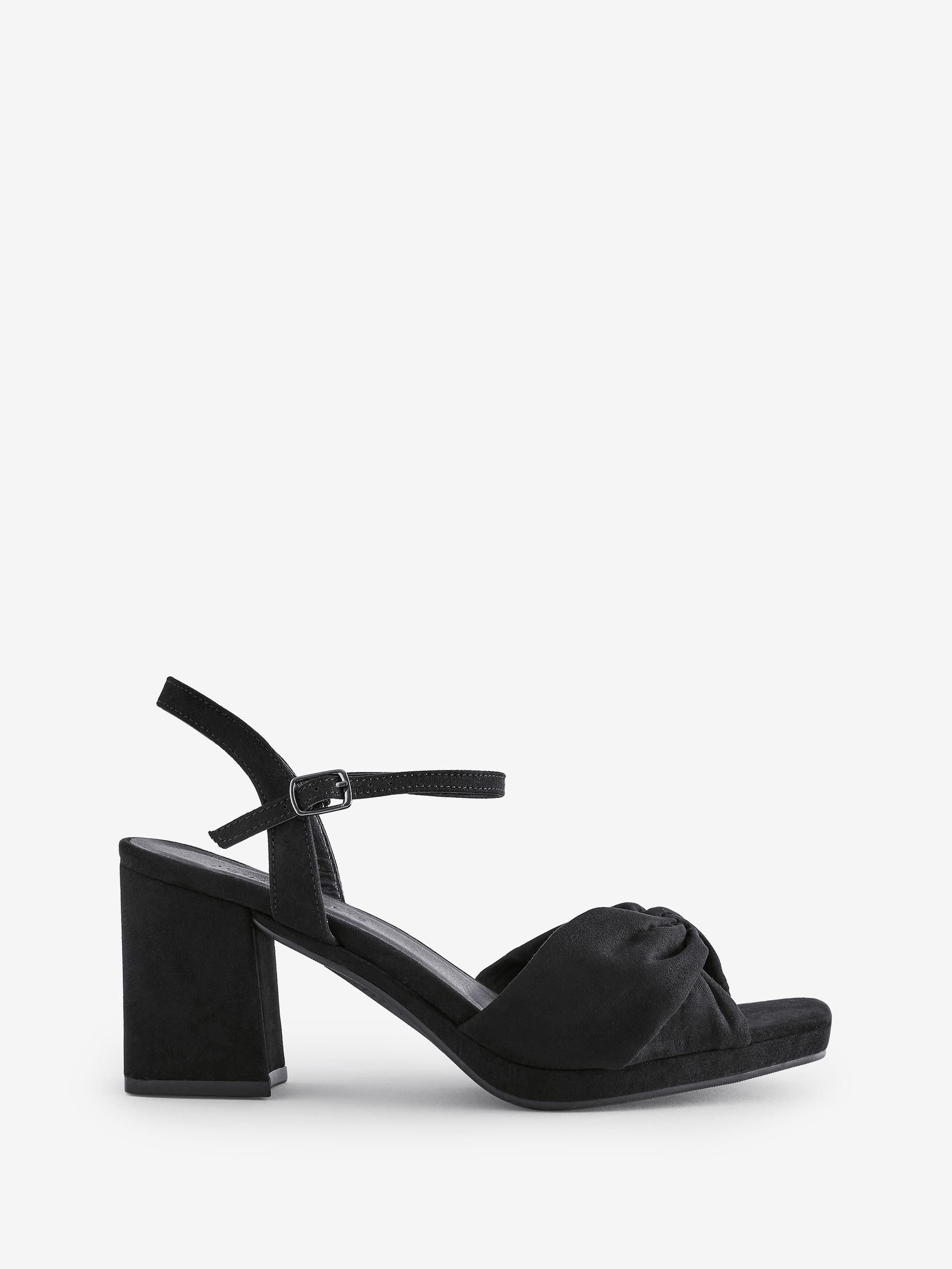 Buy JD Williams Black Strappy Platform Sandals in Extra Wide Fit from ...