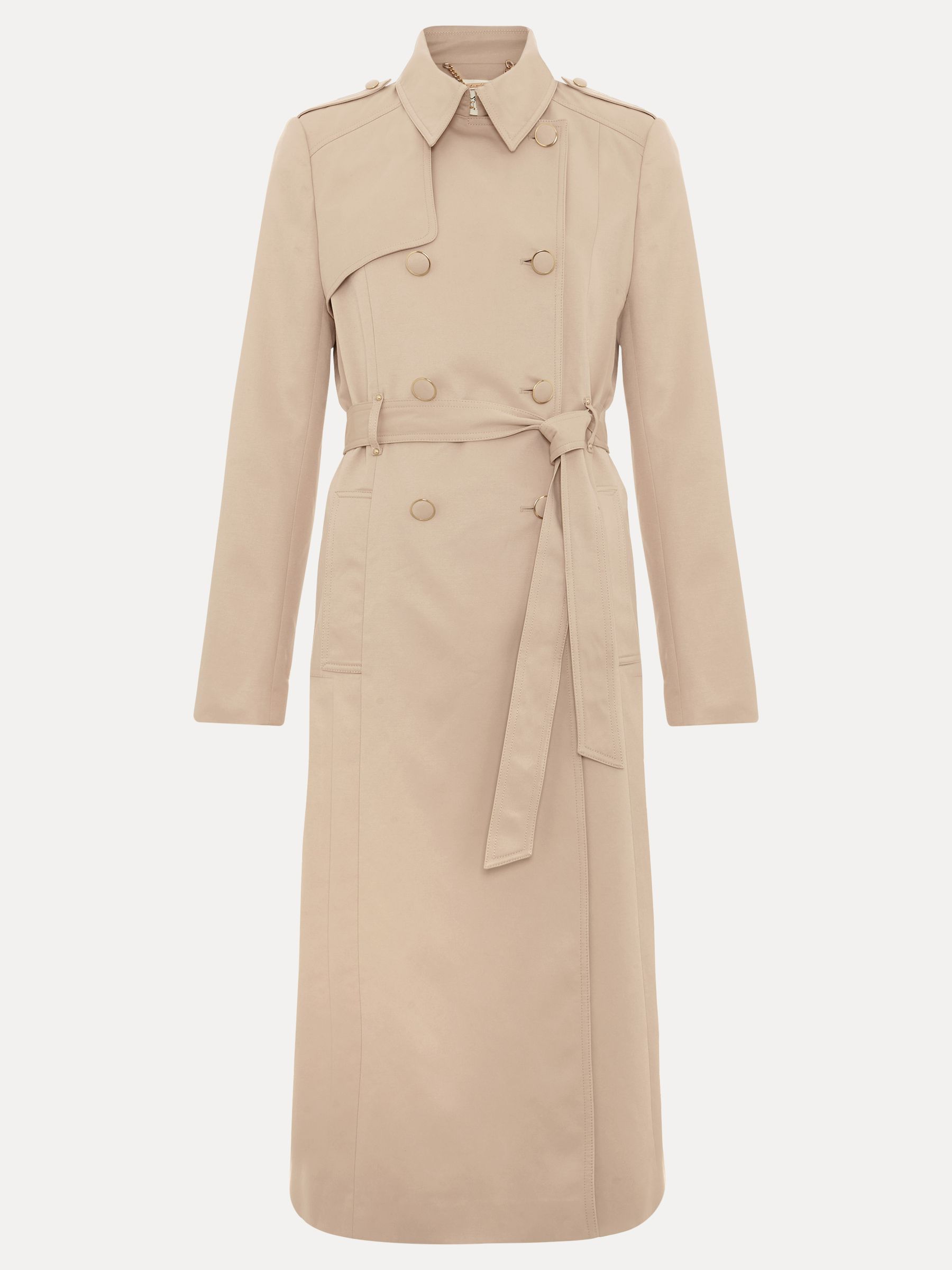 Buy Phase Eight Natural Cheryl Camel Long Fitted Trench Coat from the ...