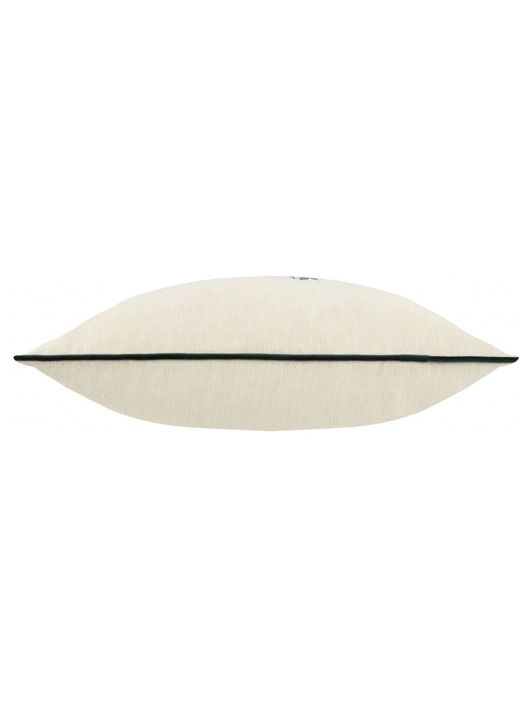 Buy Morris & Co. Leaf Green Marigold Embroidered Piped Cushion from the ...