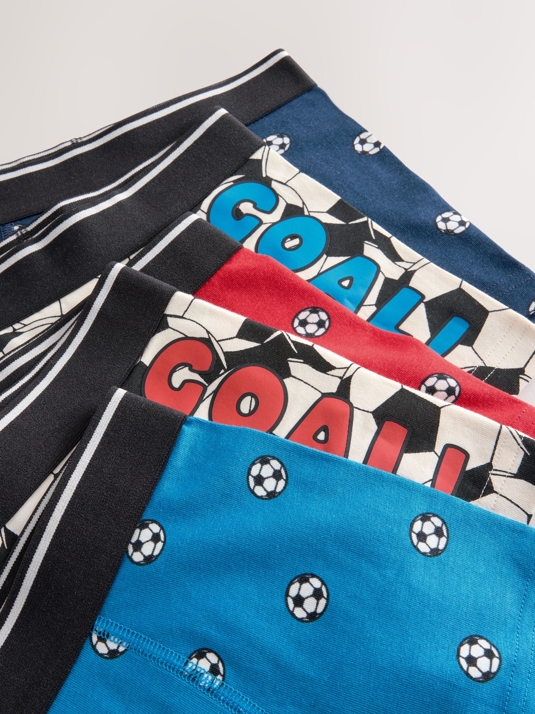 Buy Red/Blue Football Junior Character Trunks 5 Pack (1.5-16yrs) from ...