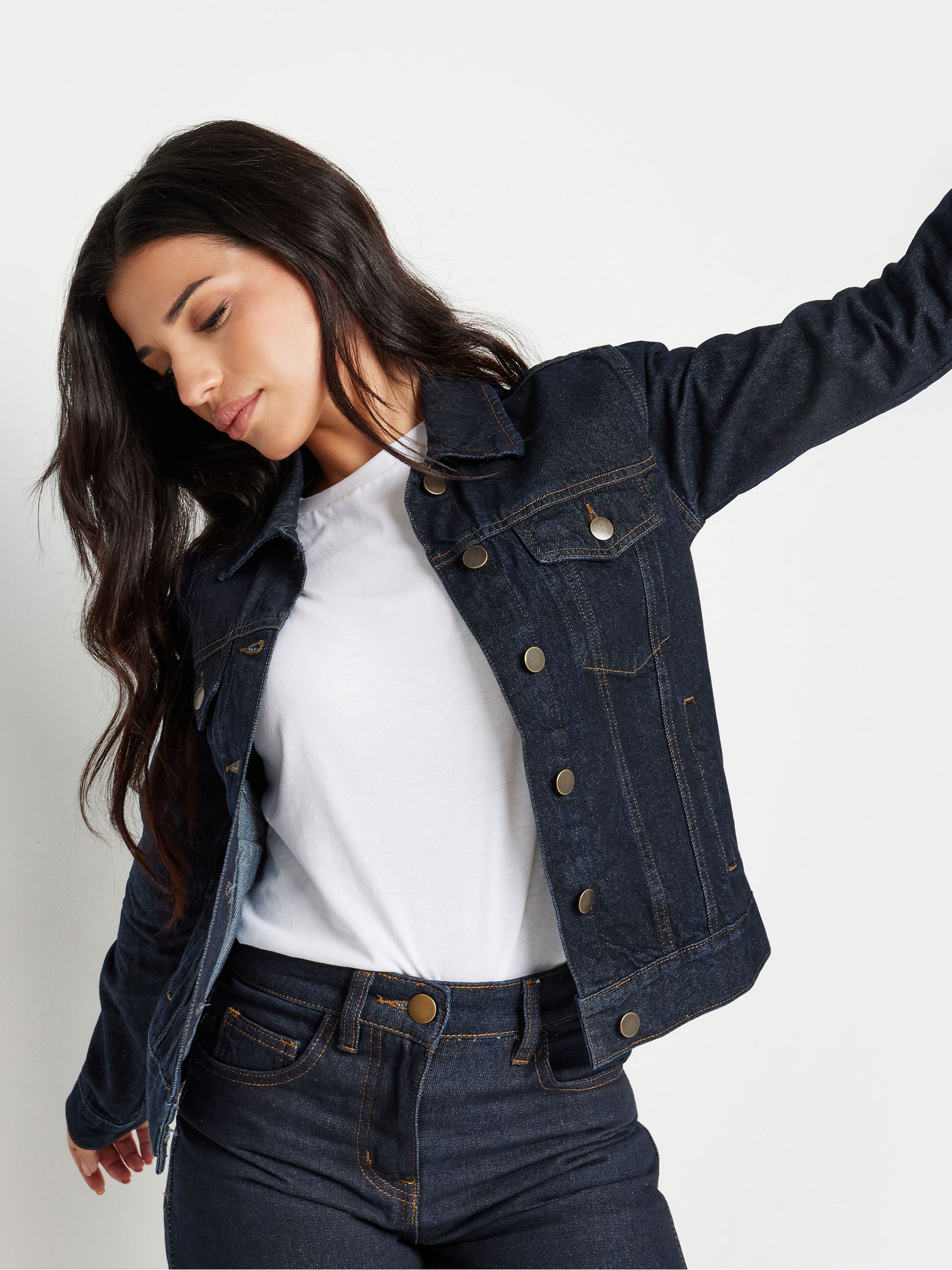 Buy PixieGirl Petite Indigo Blue 100% Cotton Denim Jacket from the Next ...
