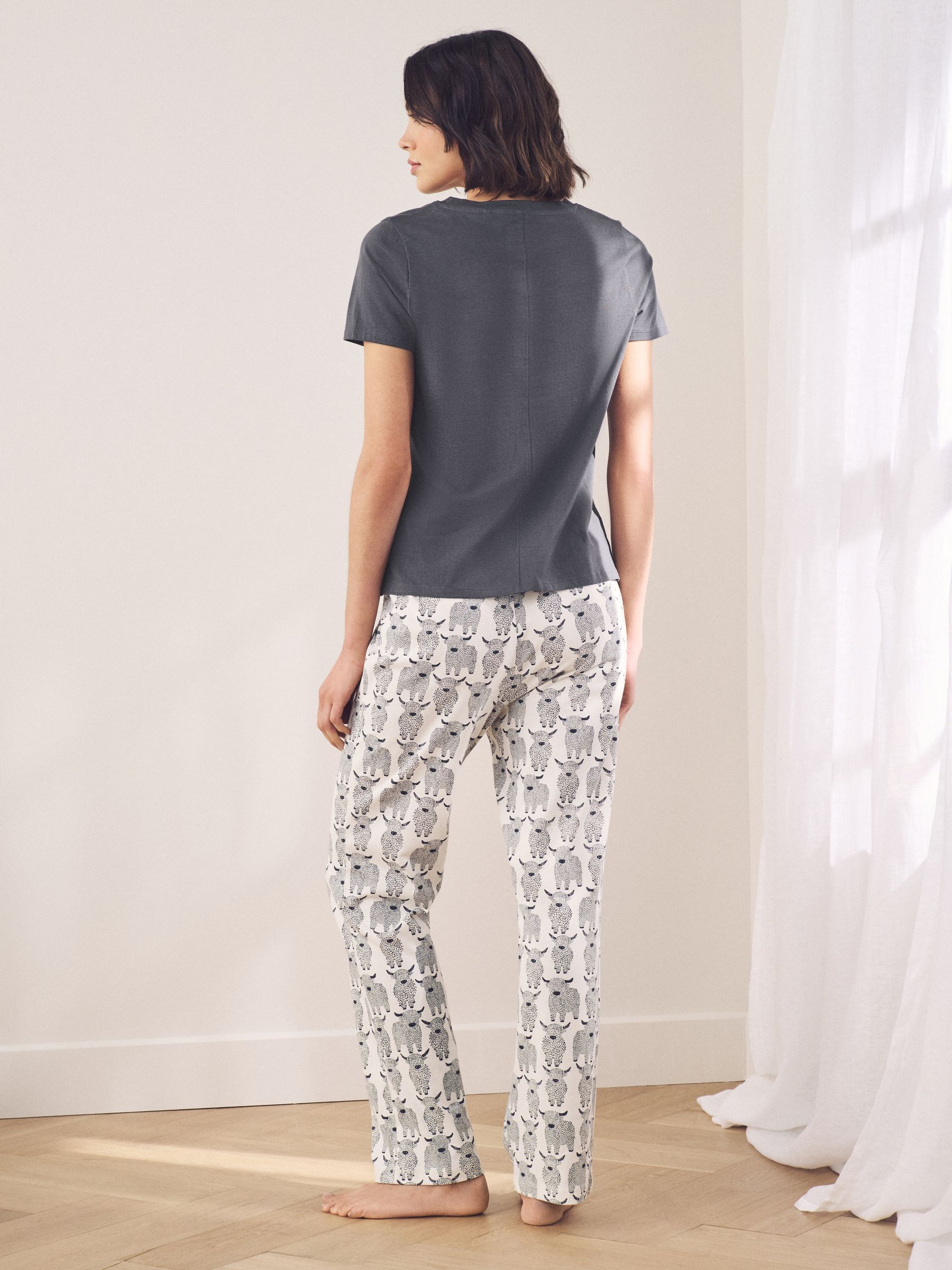 Buy Charcoal Hamish the Highland Cow Short Sleeve Pyjamas from the Next ...