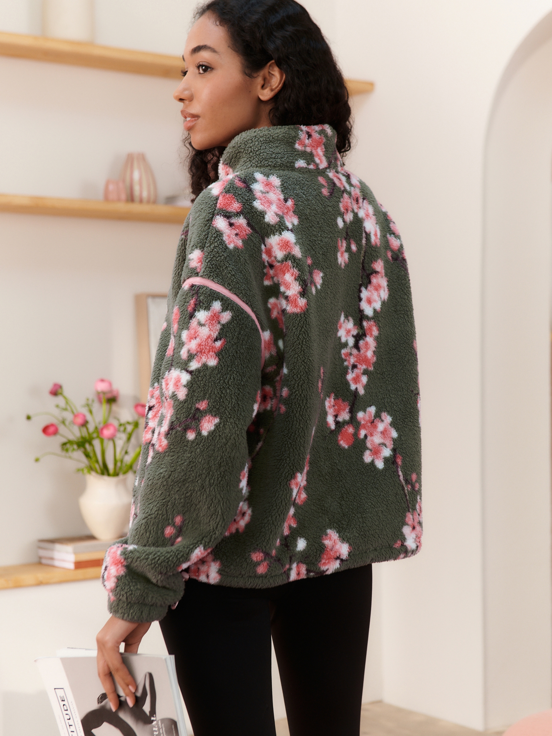 Buy Bath & Body Works Green Cherry Blossom Borg Fleece from the Next UK ...