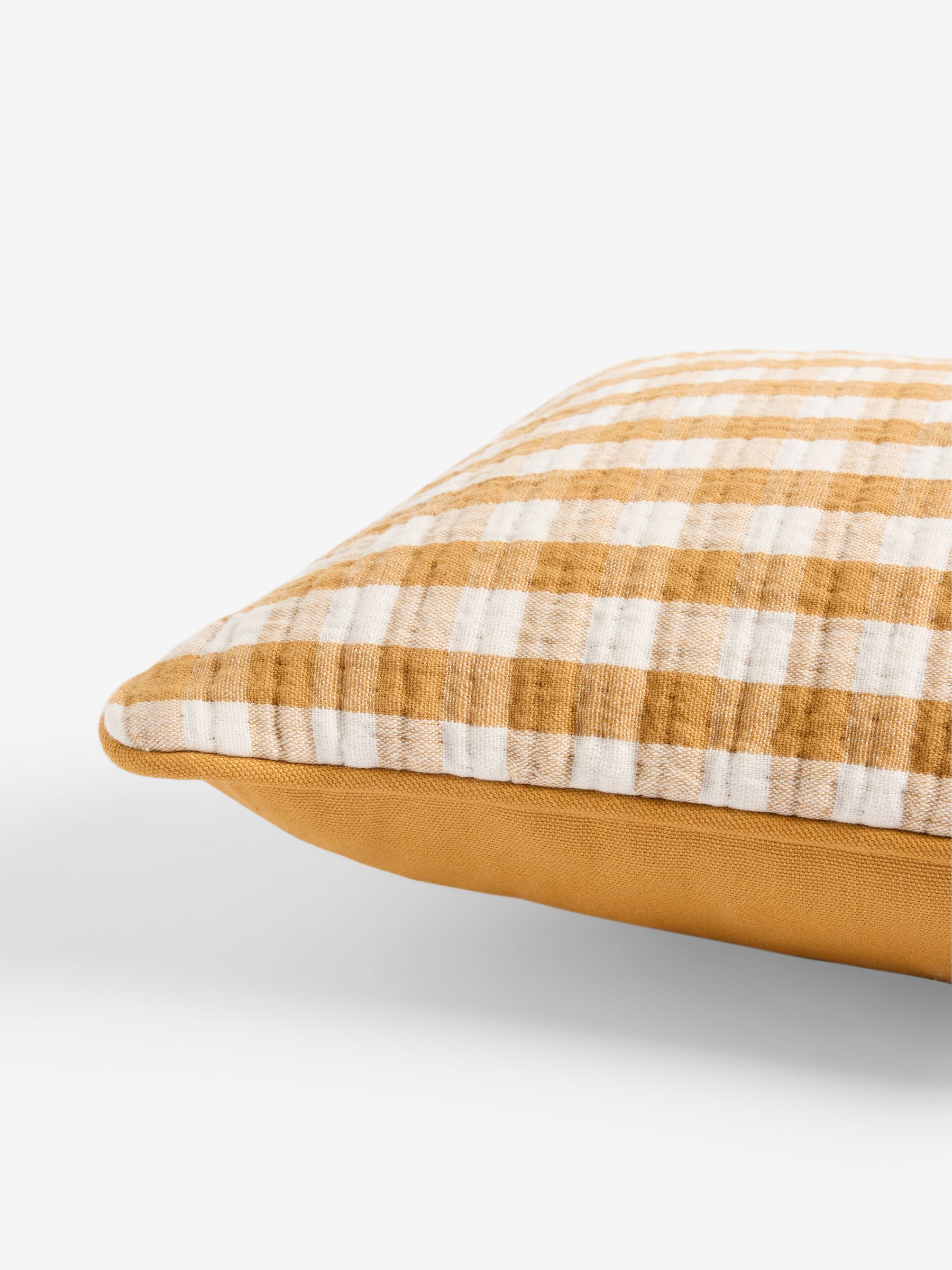 Buy Ochre Yellow 50 x 30cm Gingham Check Cushion from the Next UK ...