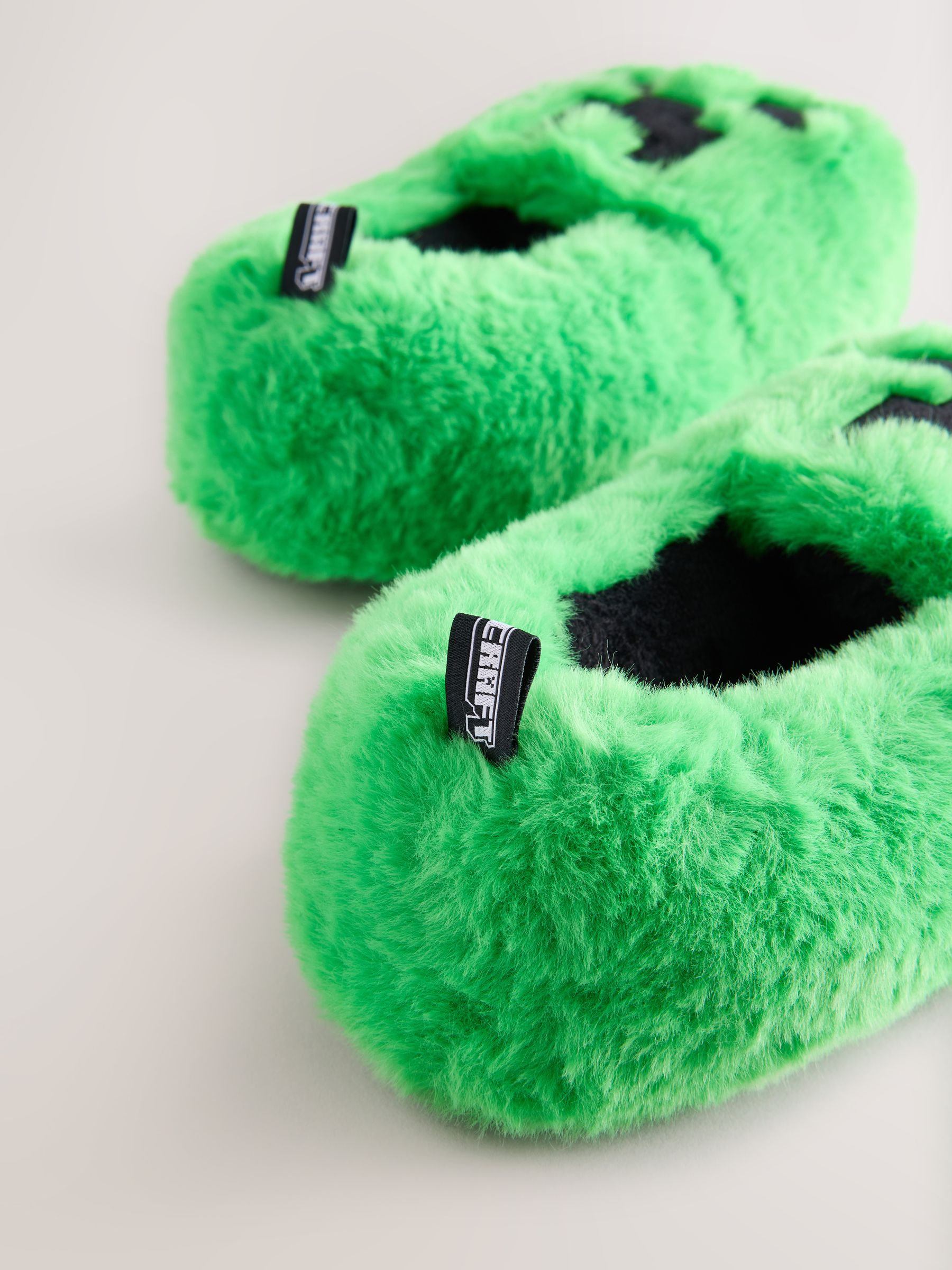Buy Green - Minecraft Fluffy Creeper Slippers from Next China