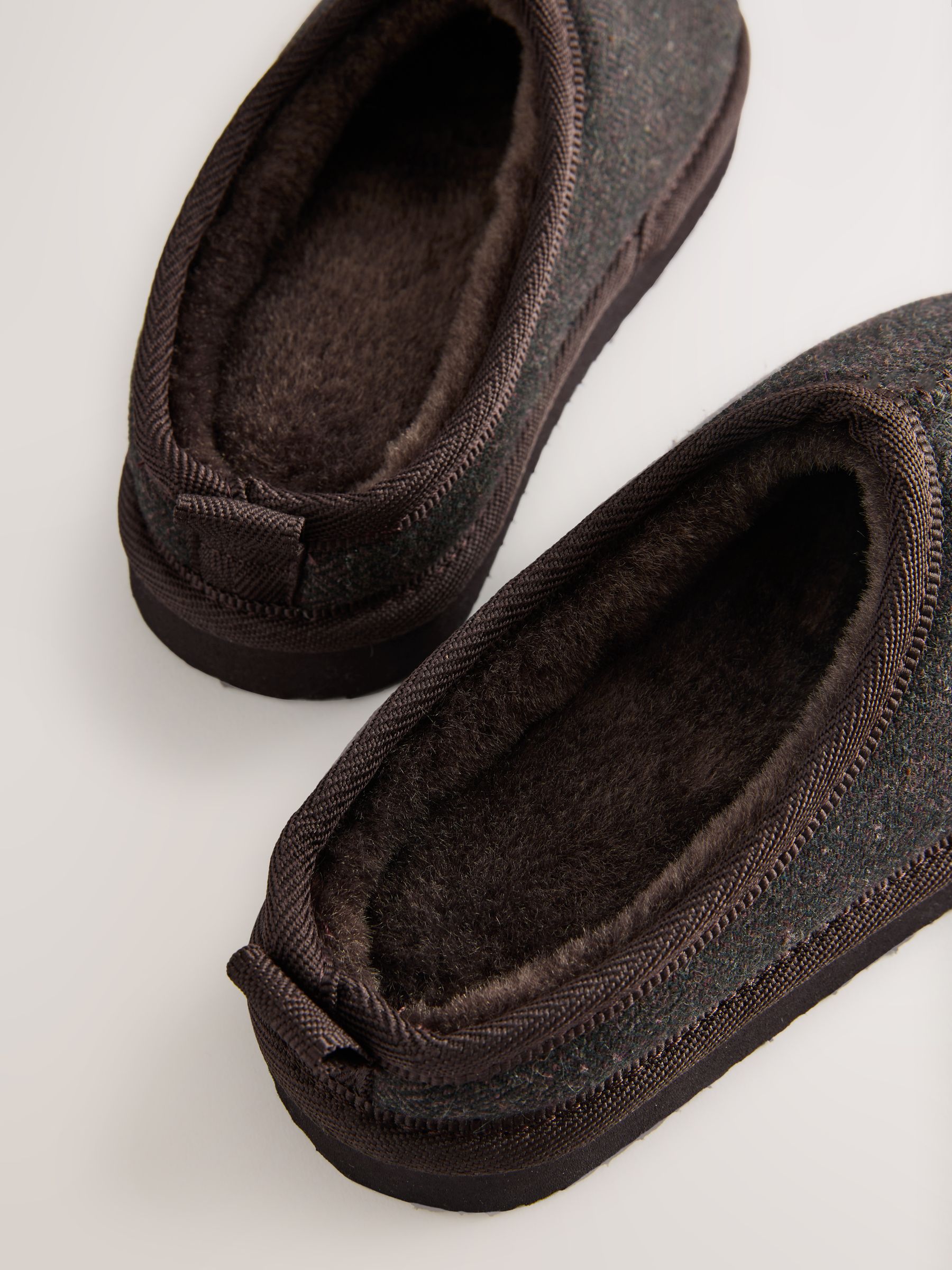 Buy Chocolate Brown Herringbone Cosy Mule Slippers from Next Israel