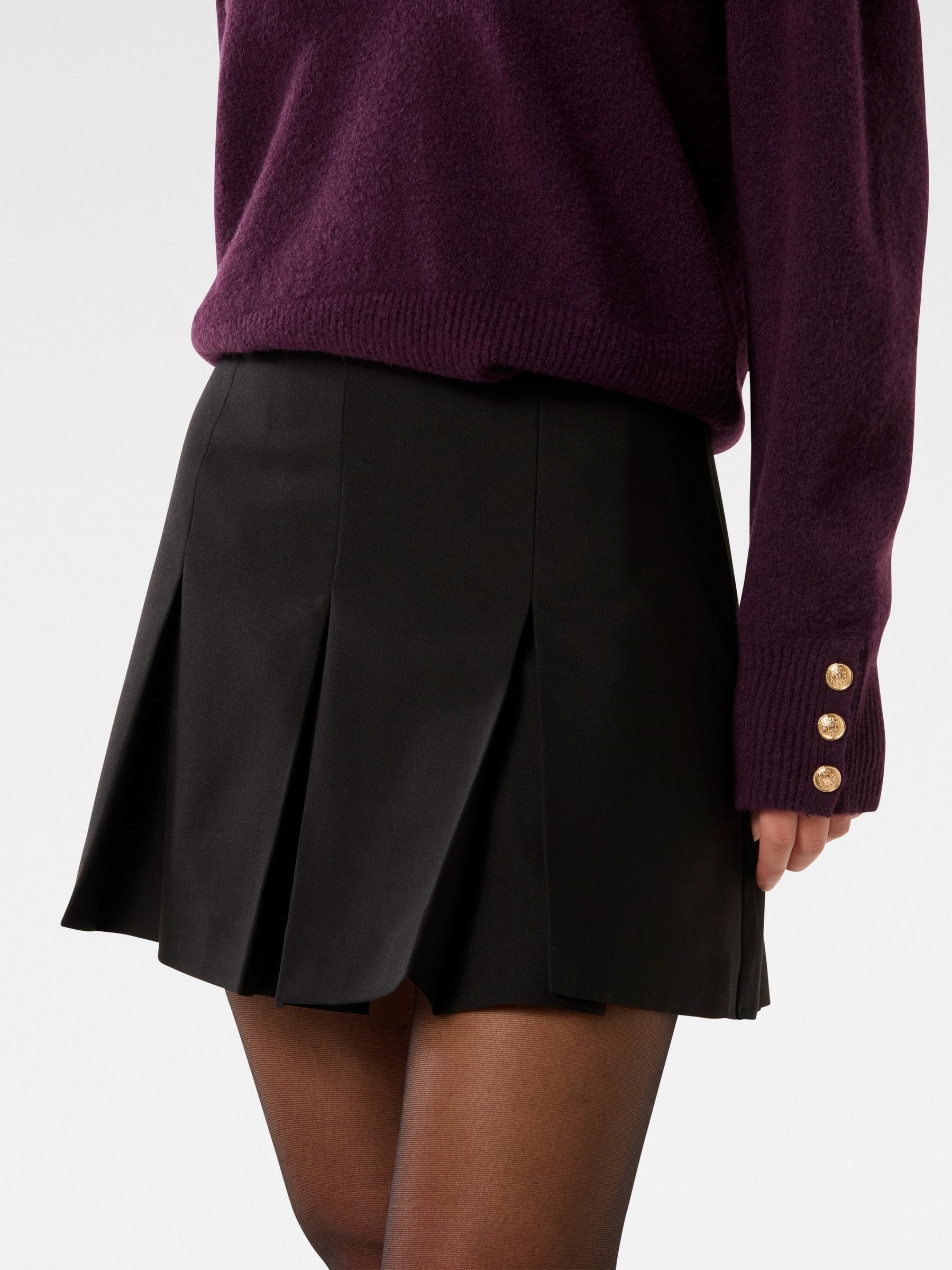 Buy Forever New Black Juni Kilt Mini Skirt from the Next UK online shop