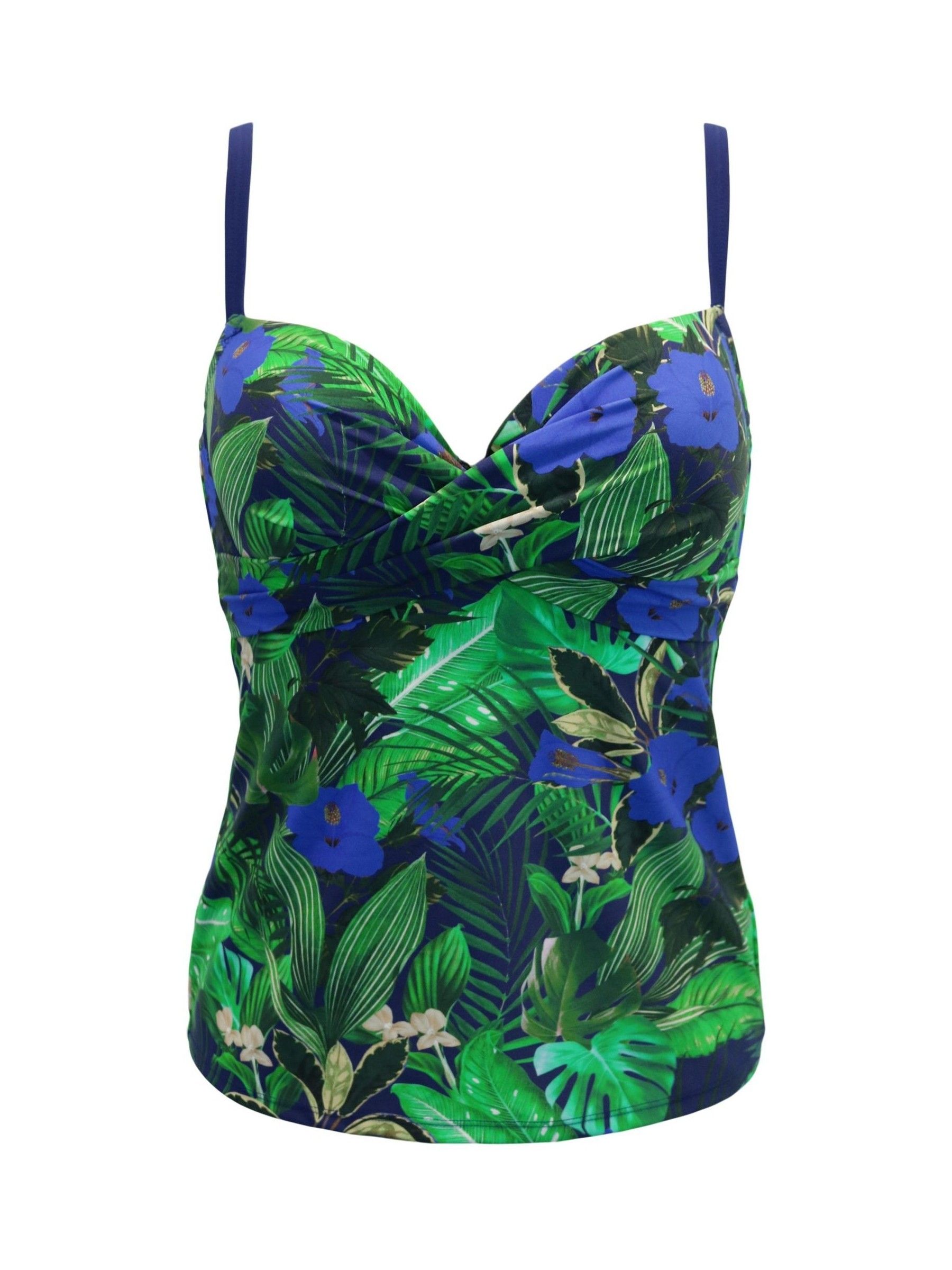 Buy Pour Moi Navy Fern Padded Palermo Underwired Padded Tankini from ...