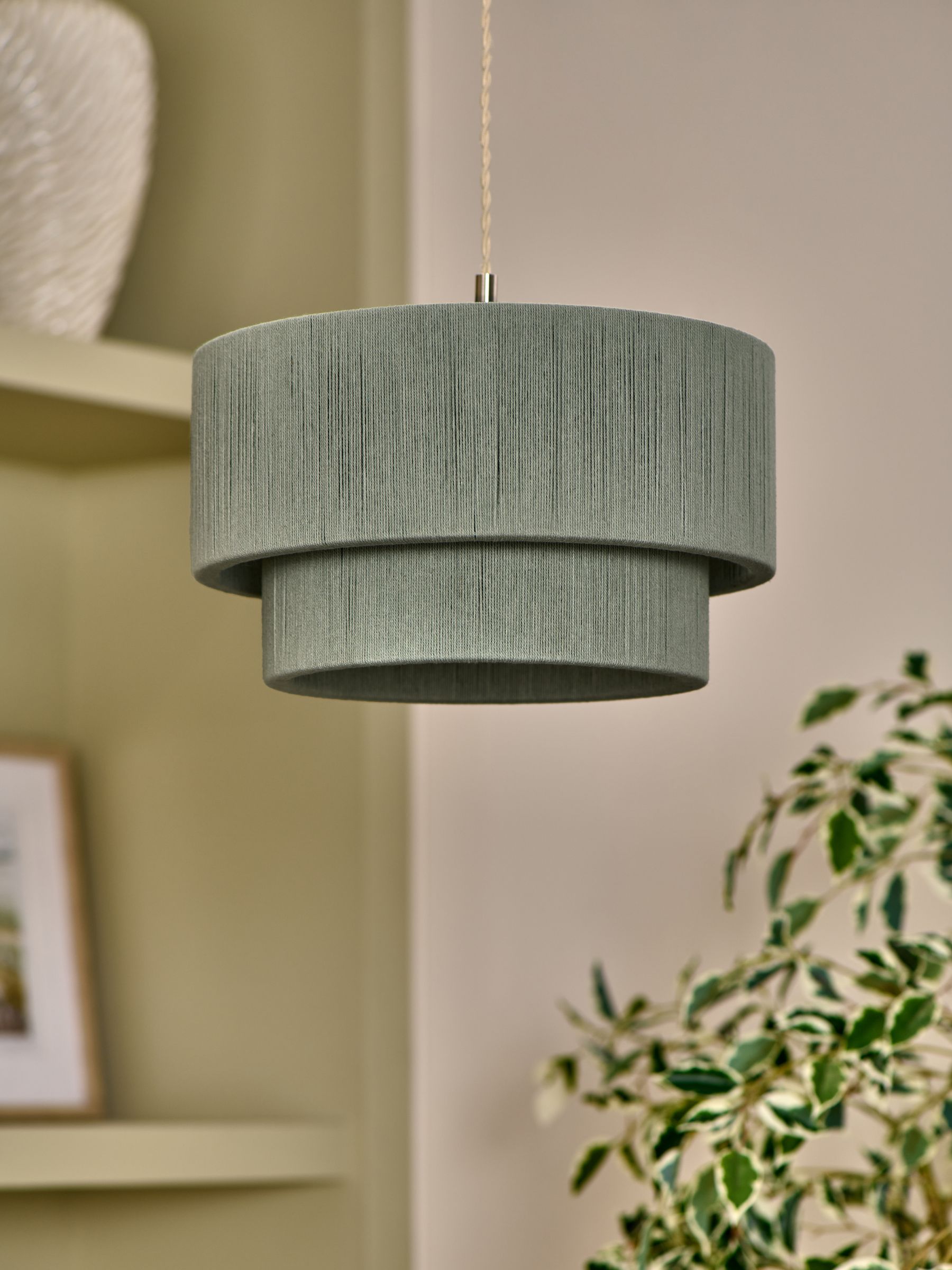 Buy Sage Green 2 Tier Easy Fit Woven Light Shade from the Next UK ...