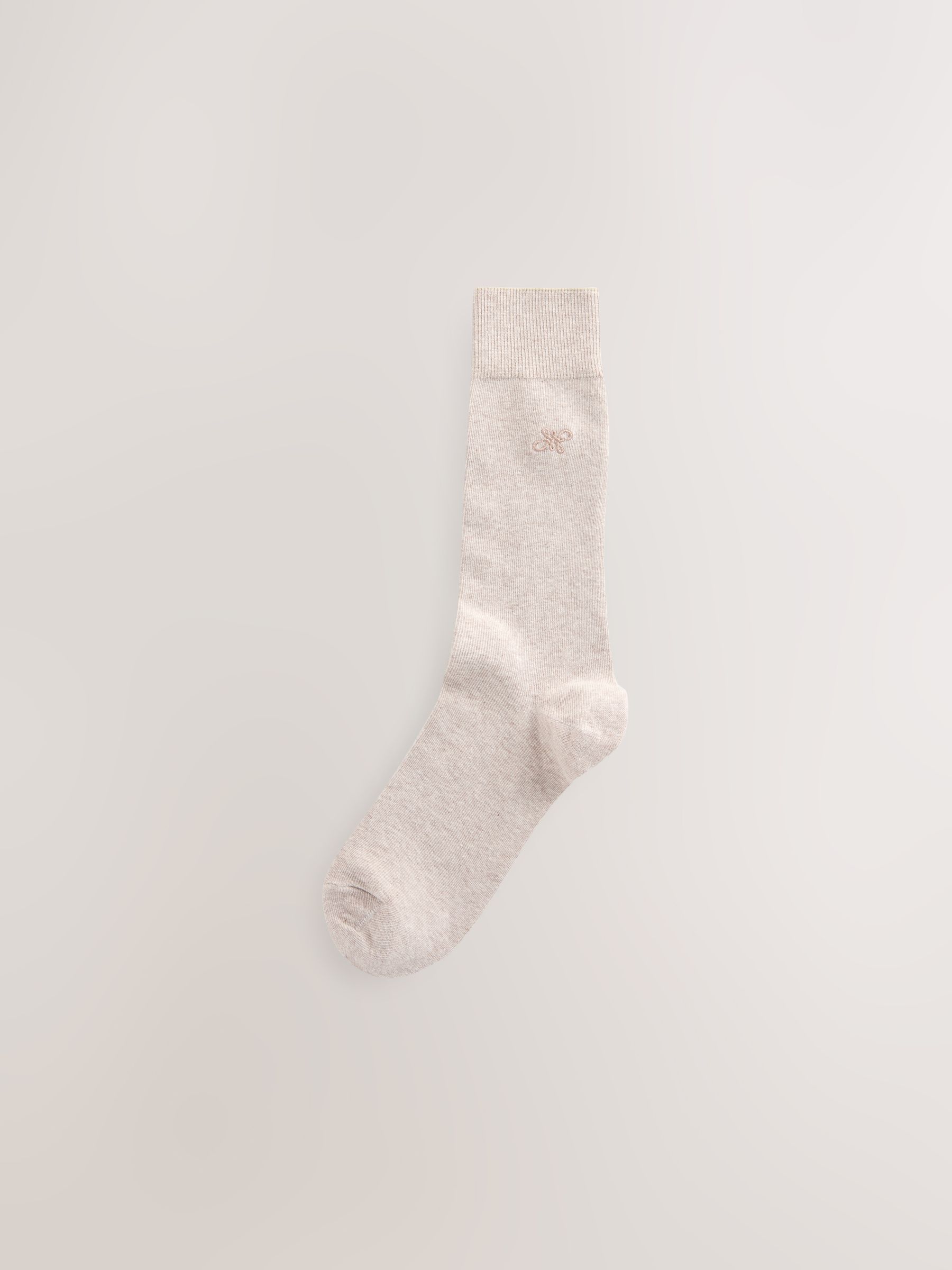 Buy Neutral Marl Embroidered Lasting Fresh Socks from the Next UK ...