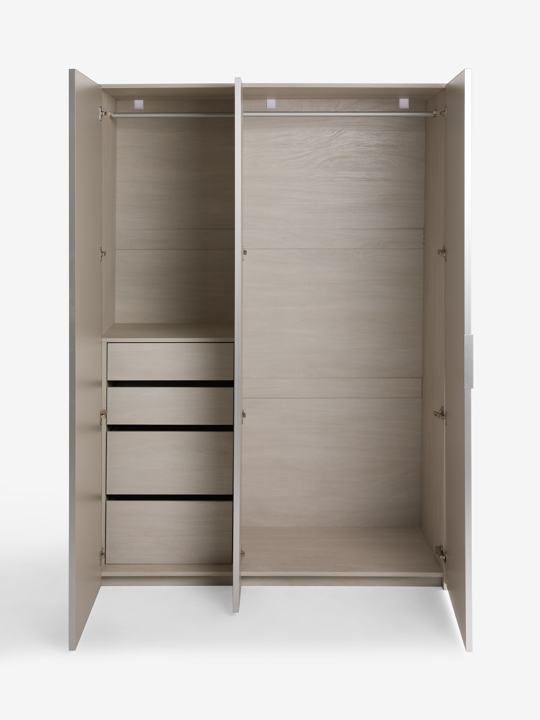 Buy Mid Grey Sloane Glass Triple Semi Fitted Wardrobe from the Next UK ...
