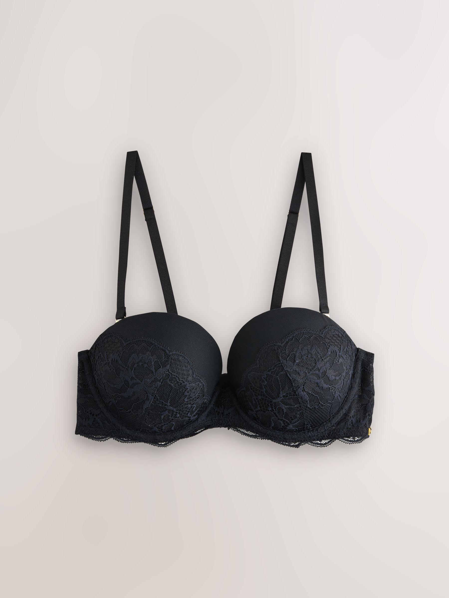 Buy Black Strapless Multiway Push Up A-D Wow Triple Boost Lace Bra from ...