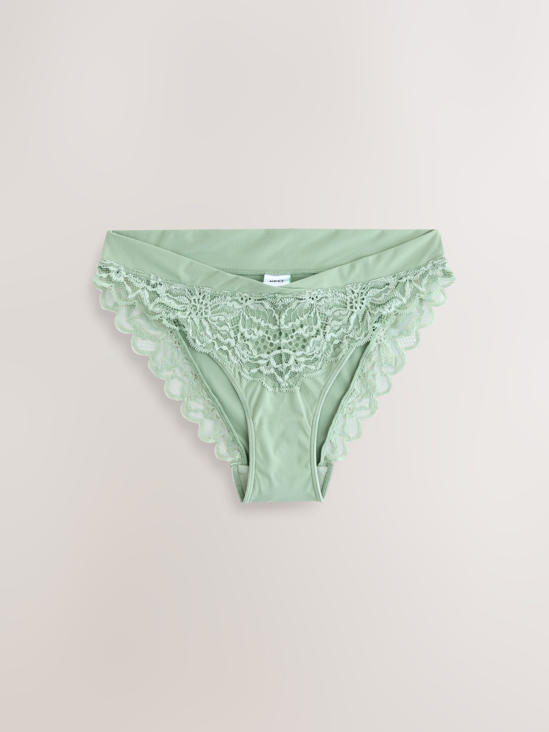 Buy Green Ultimate Comfort Lace Back High Leg Knickers from Next Ireland