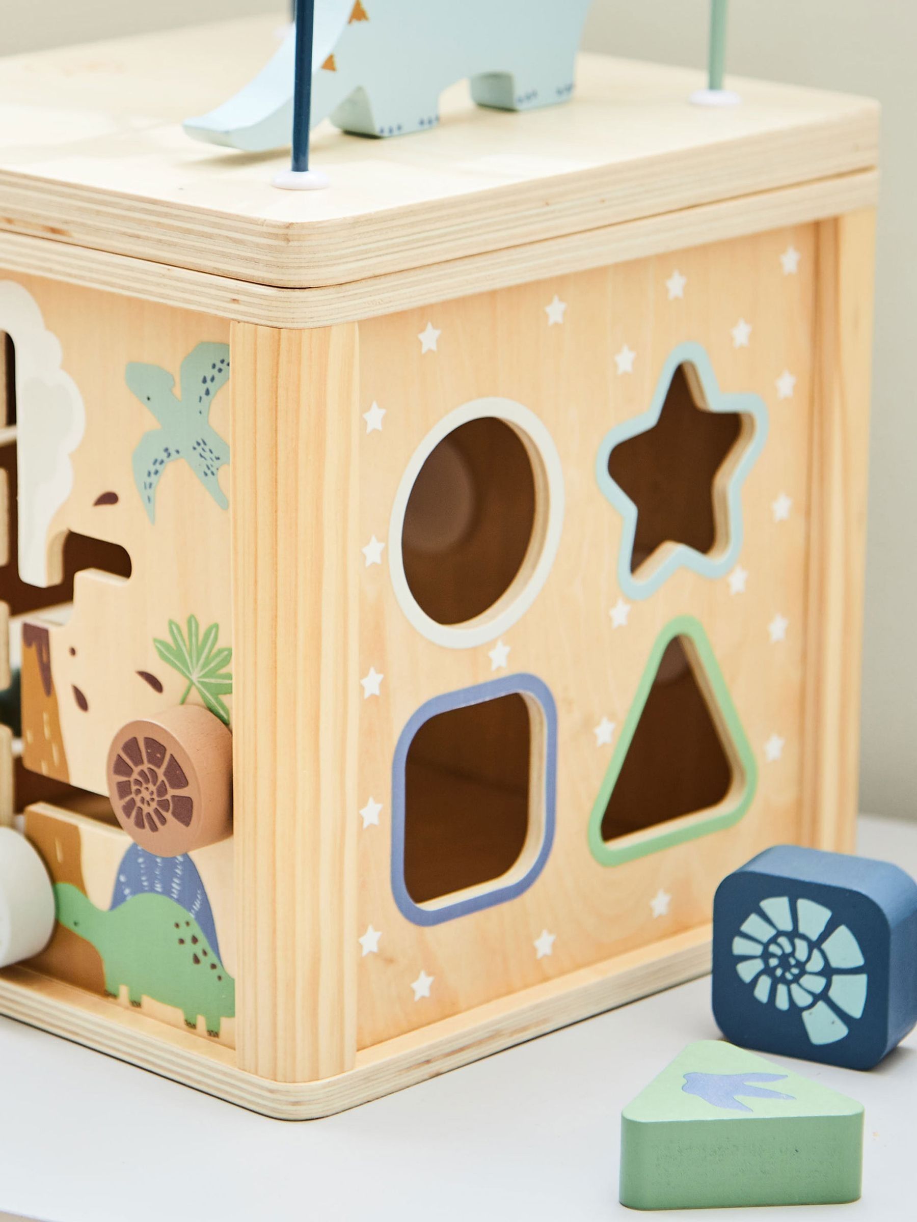 Buy Personalised Dinosaur Print Wooden Activity Cube by My 1st Years ...