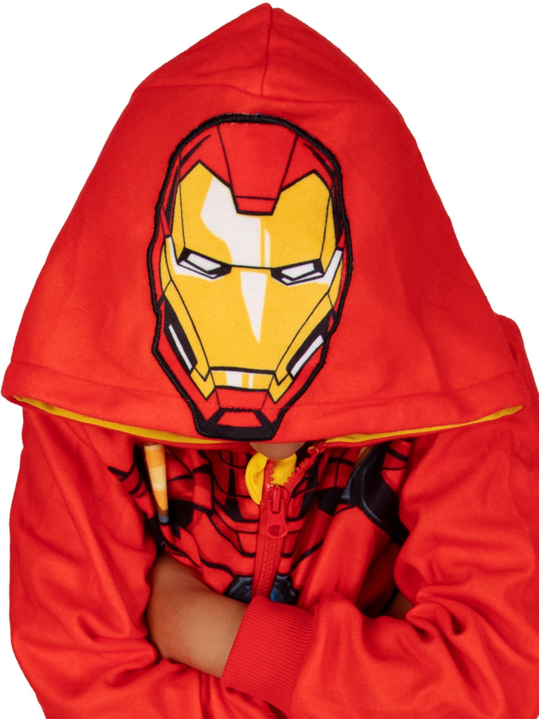 Buy Character Red Marvel Iron Man Dress Up Fleece All-In-One from the ...