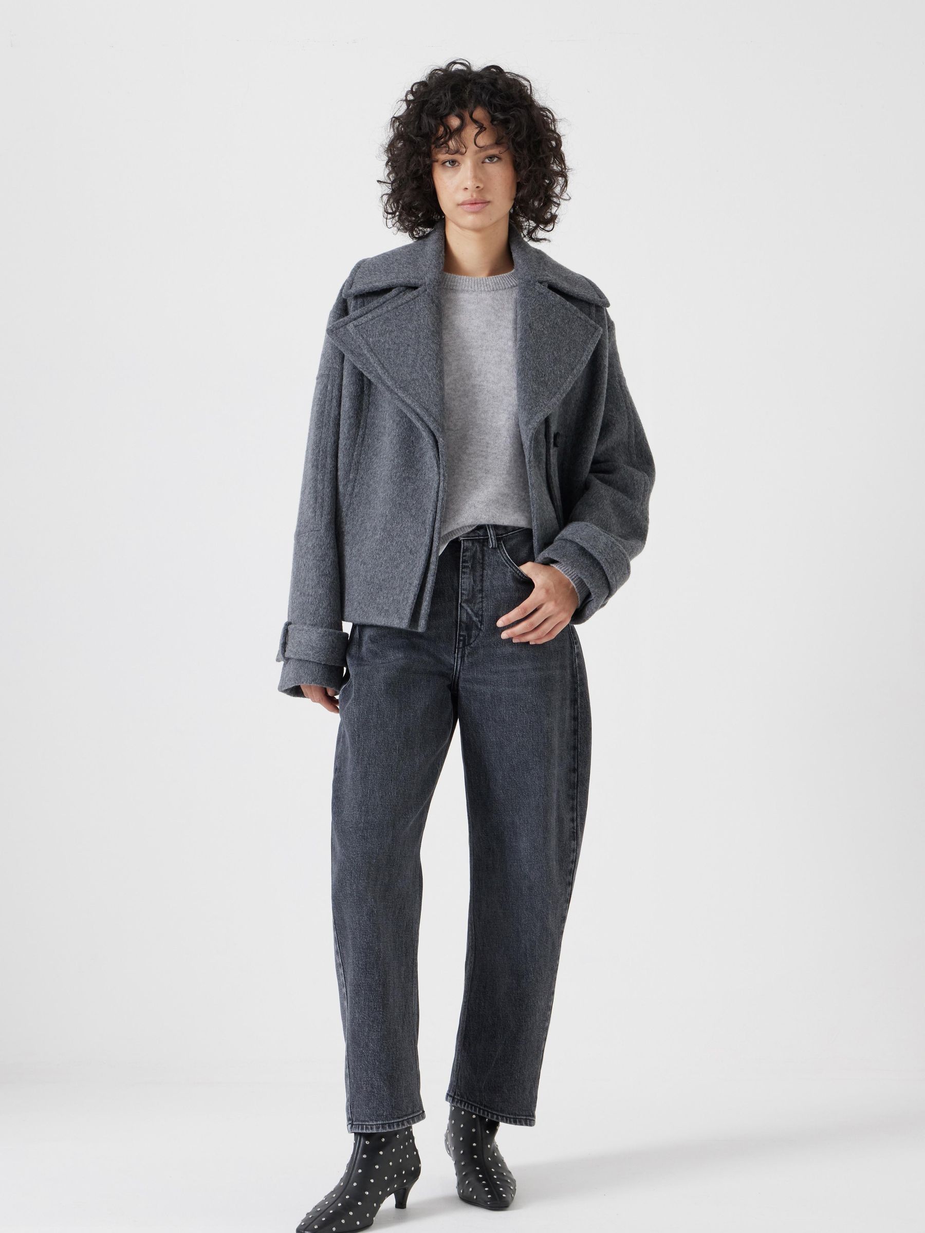 Buy Hush Grey Pure Wool Double Lapel Jacket from the Next UK online shop