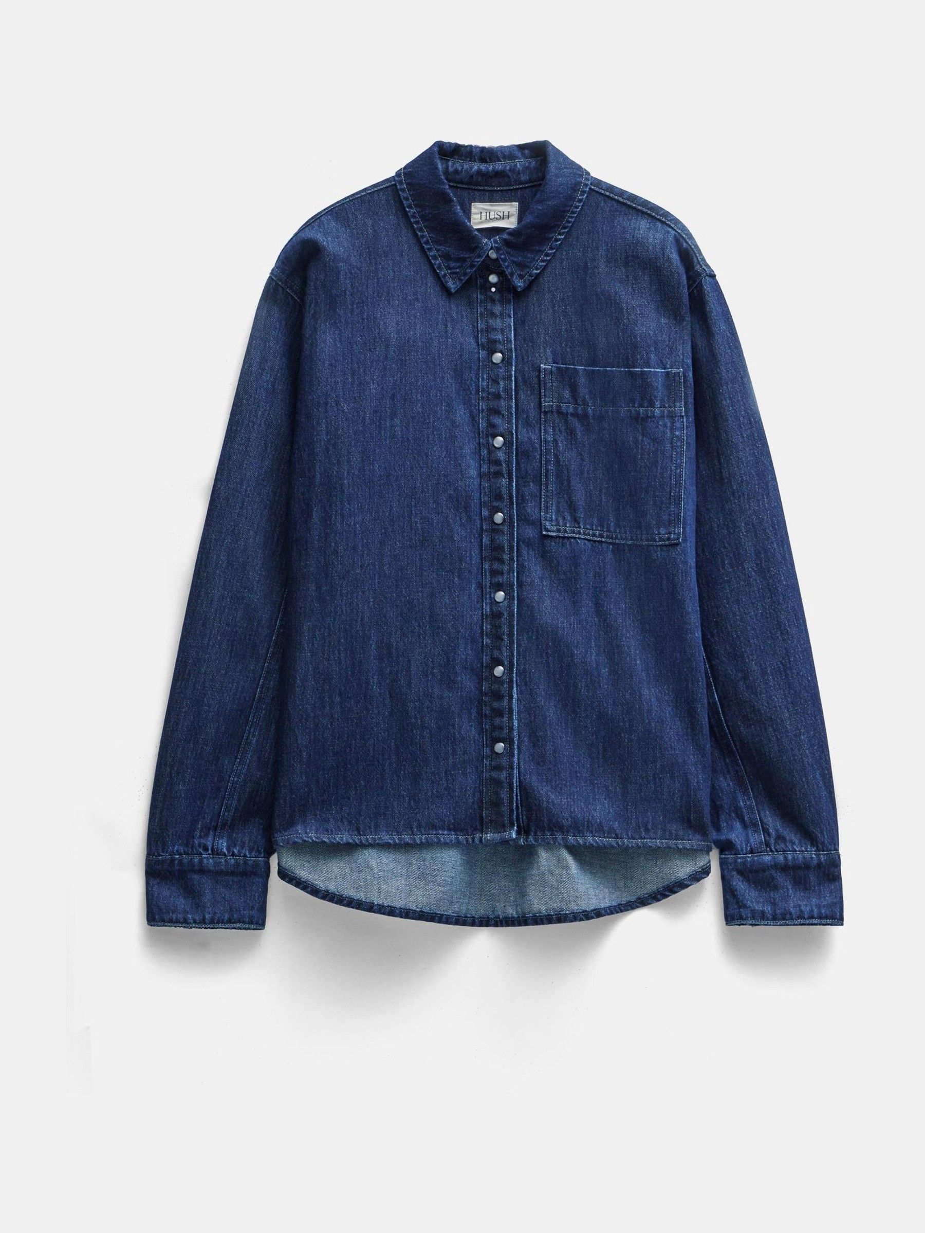 Buy Hush Blue Sequin Detail Denim Shirt from the Next UK online shop