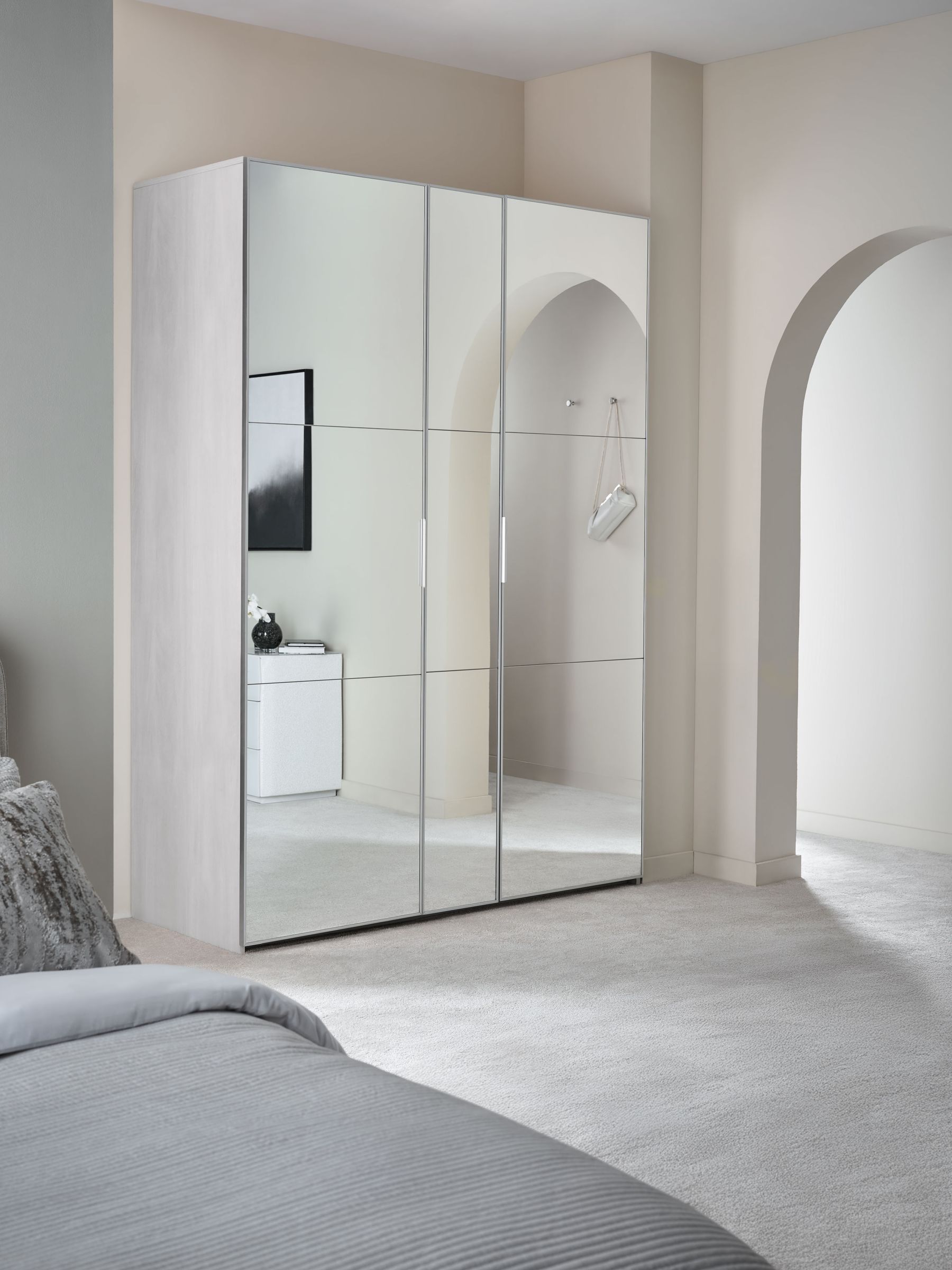 Buy Mirror Sloane Glass Triple Semi Fitted Wardrobe from the Next UK ...
