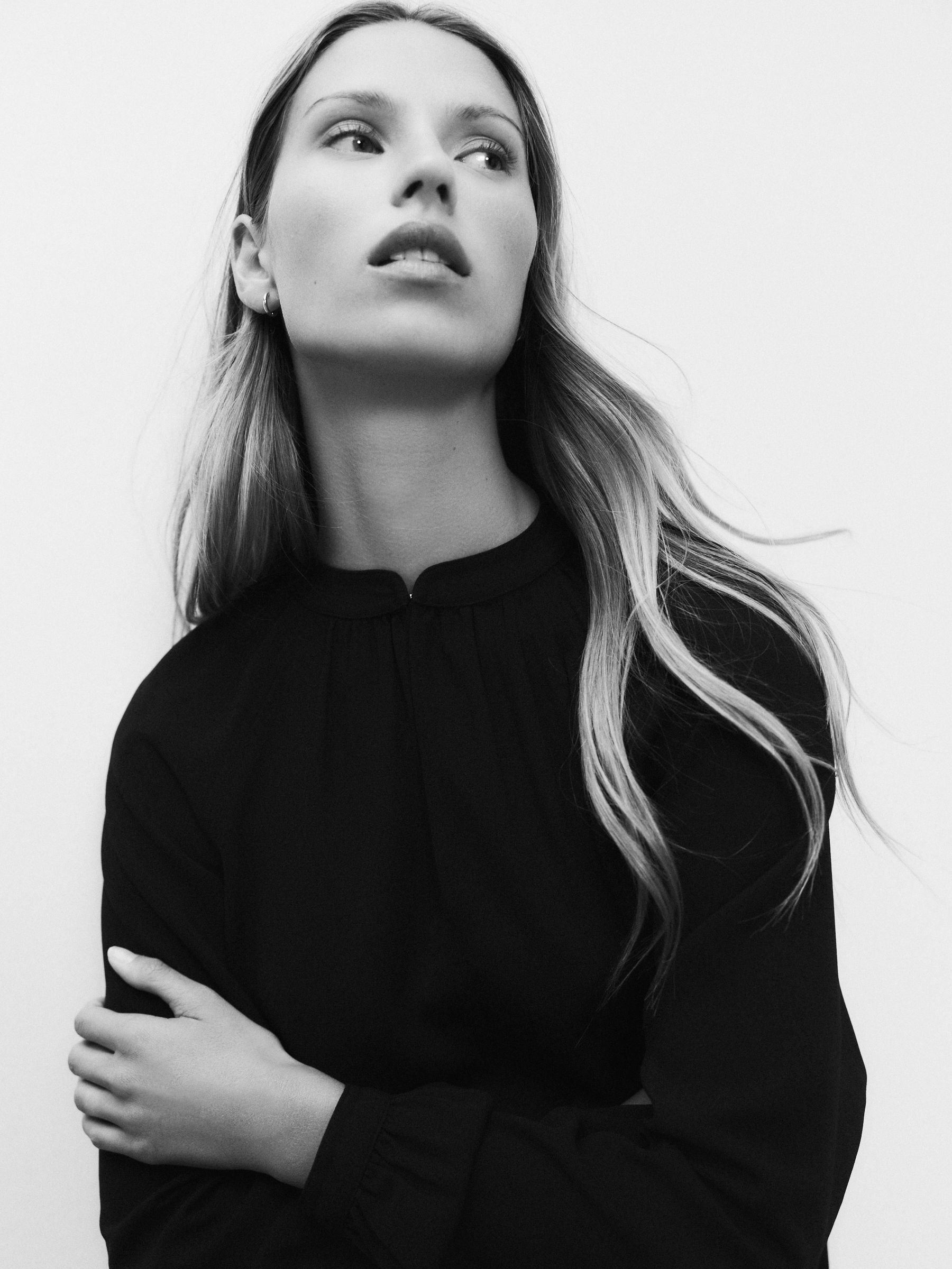 Buy Black Long Sleeve V-Neck Blouse from Next Ireland