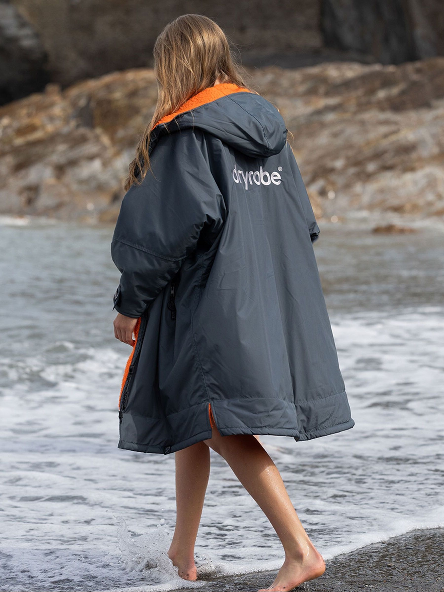 Buy dryrobe Grey Advance Kids Long Sleeve Changing Robe from the Next ...