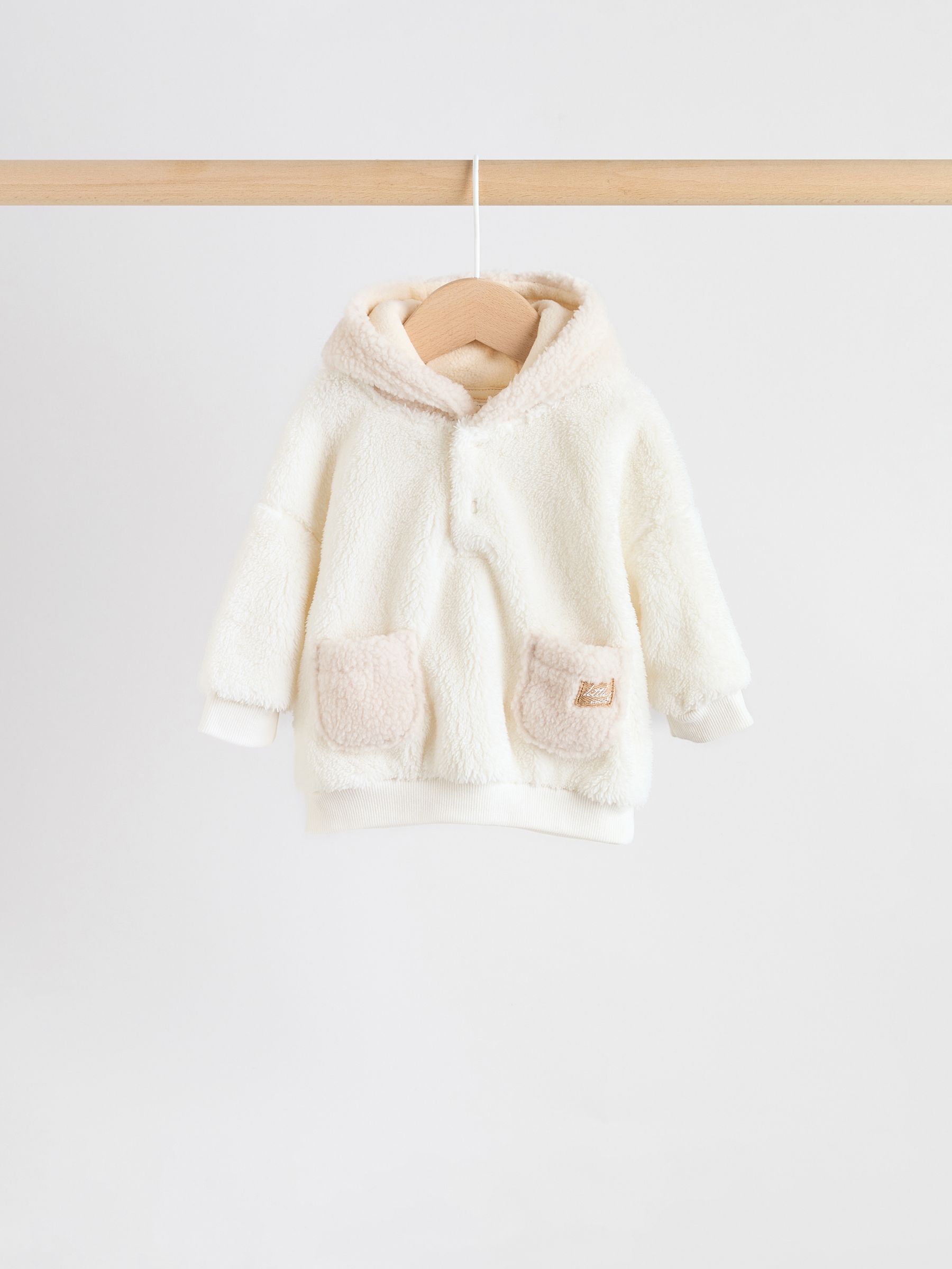 Buy Cream - Borg Hooded Sweat and Jogger Baby Set (0mths-2yrs) from ...