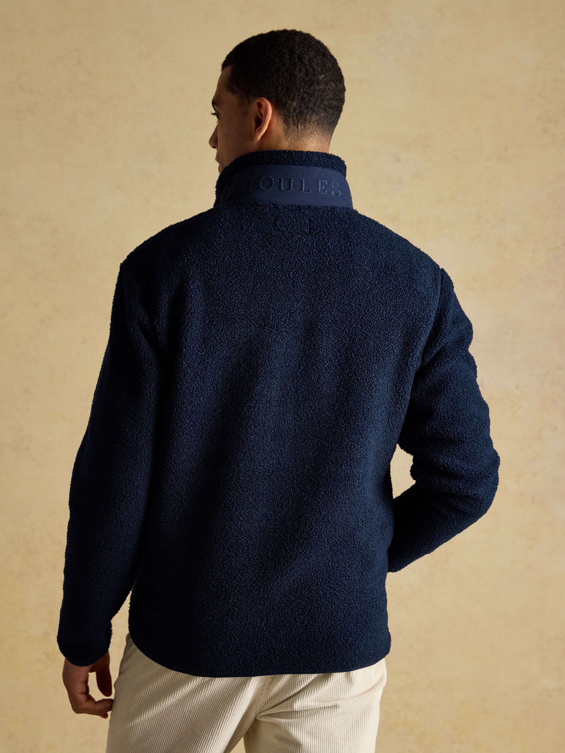 Buy Joules Ashford Navy Quarter Zip Bonded Fleece from Next Israel