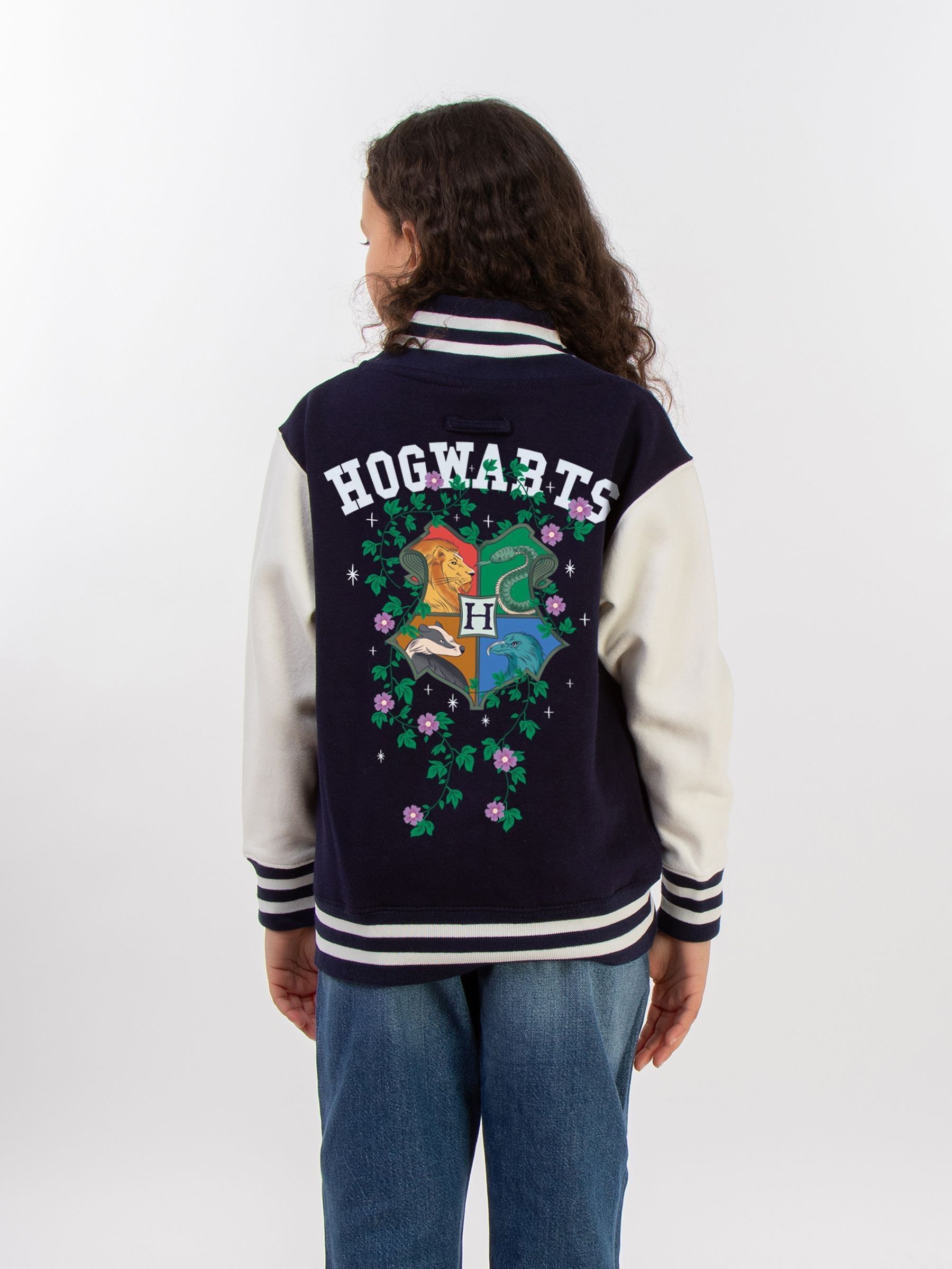 Buy Rags & Rascals Blue Harry Potter Hogwarts Flowers Print Varsity ...