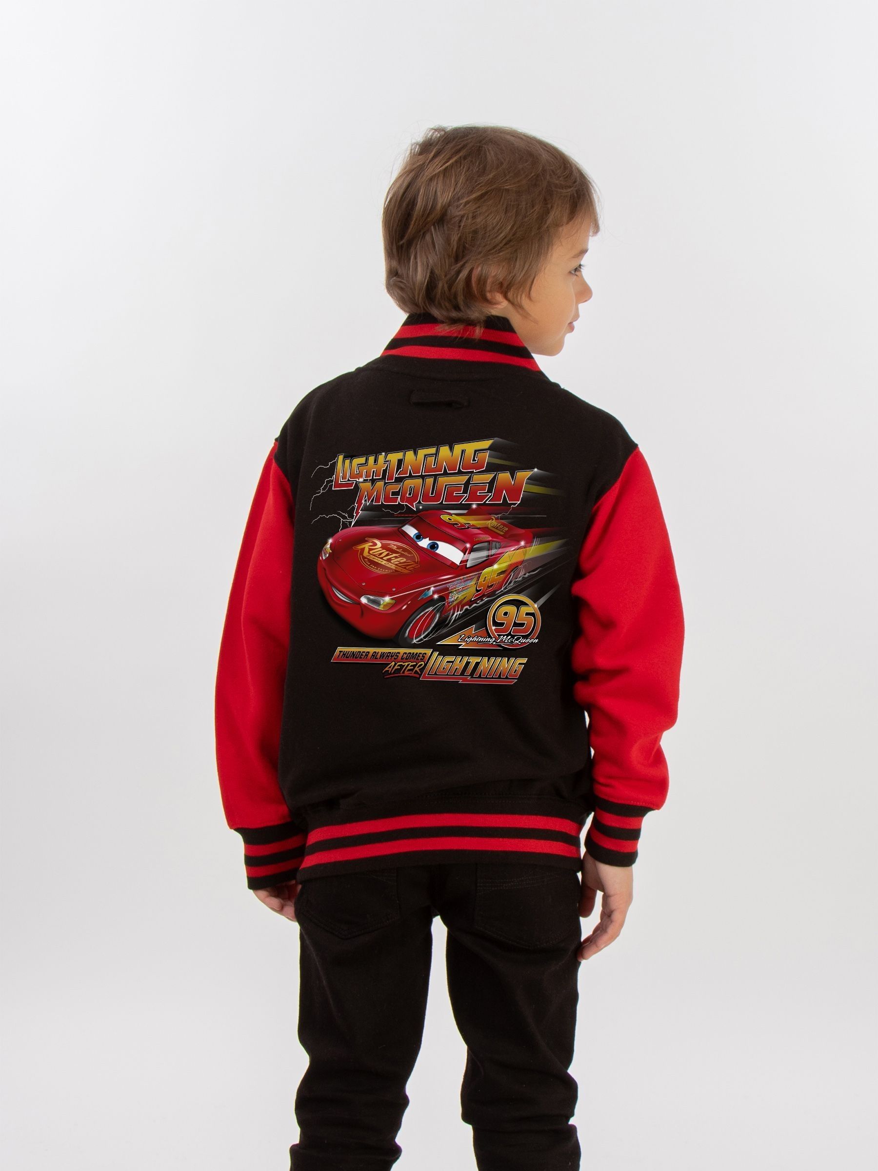 Buy Brands In Red Boys Disney Cars Lightning McQueen Varsity Jacket ...