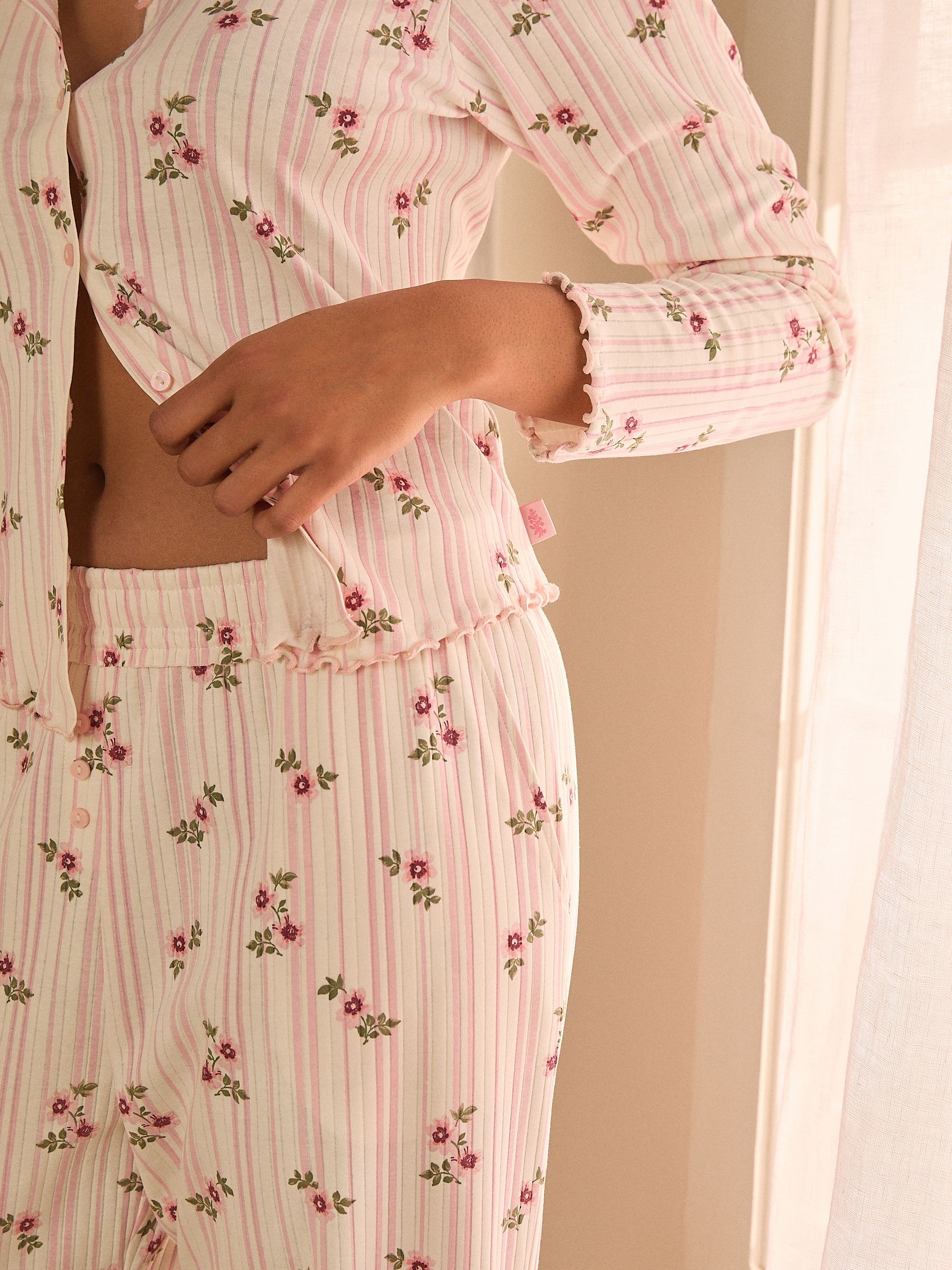 Buy Laura Ashley Pink Pointelle Ditsy Pyjamas from the Next UK online shop