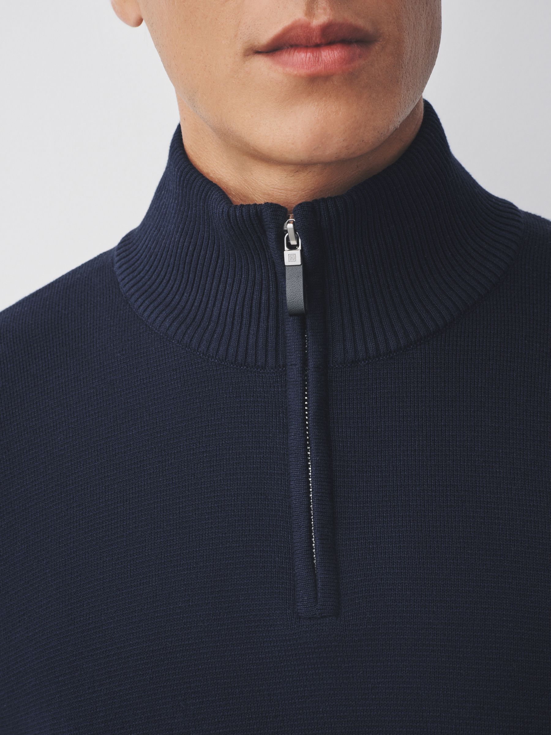 Buy Navy Blue Plain Quarter Zip Jumper from Next Saudi Arabia