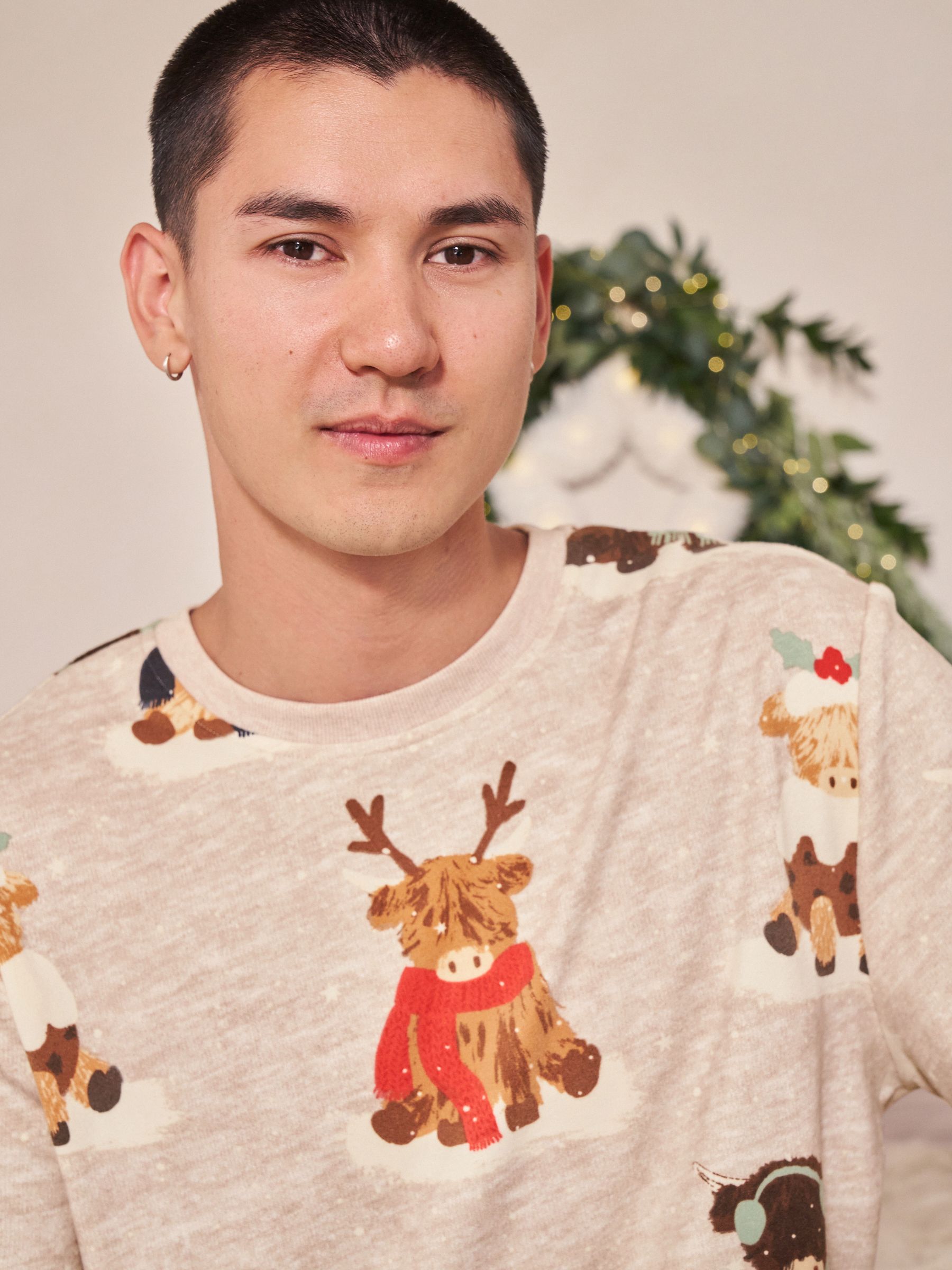 Buy Oatmeal Hamish The Highland Cow Matching Family Christmas Pyjamas ...