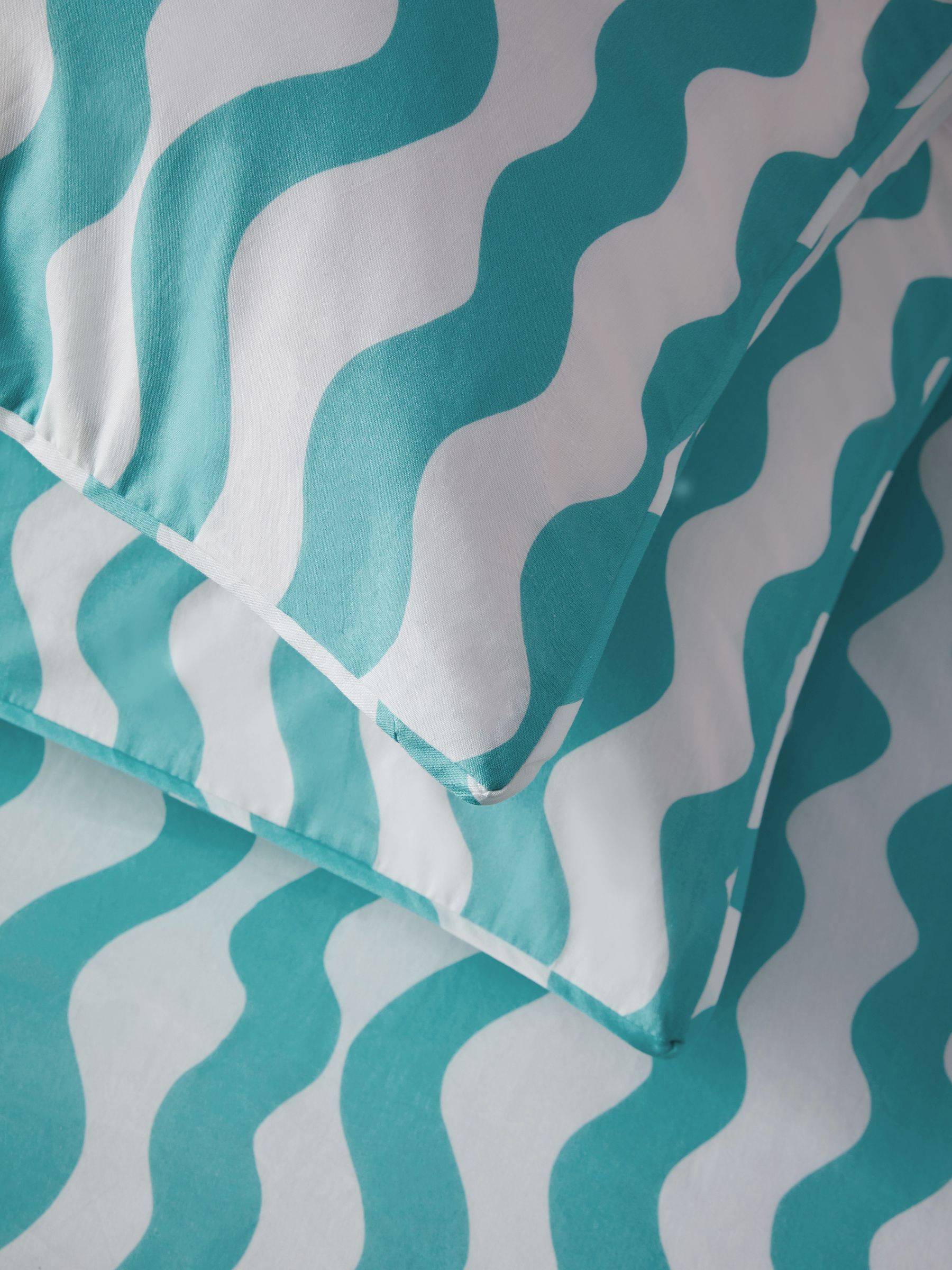 Buy Eleanor Bowmer Aqua Wave 180 Thread Count Pillowcase Set of 2 from ...