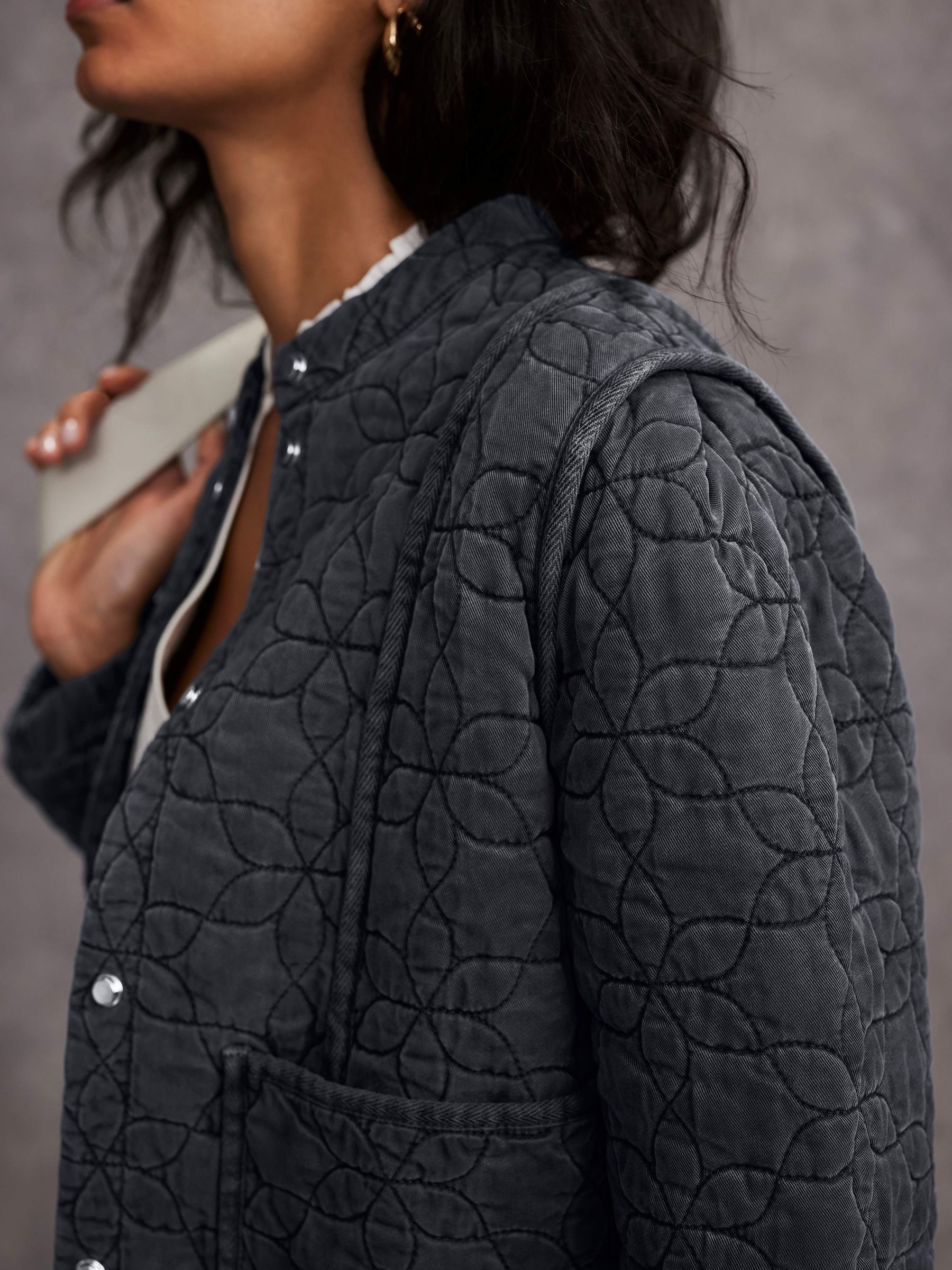 Buy Mint Velvet Blue Washed Quilted Jacket from the Next UK online shop