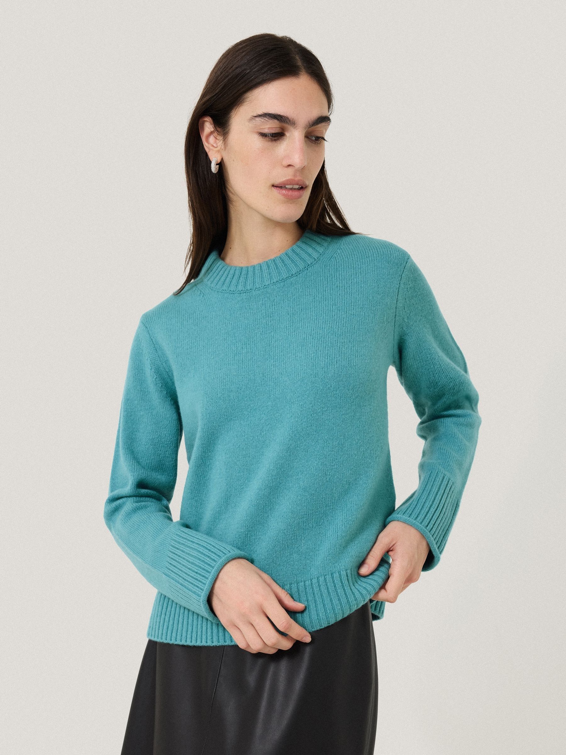 Buy Jigsaw Blue Wool Cashmere Blend Jumper from the Next UK online shop