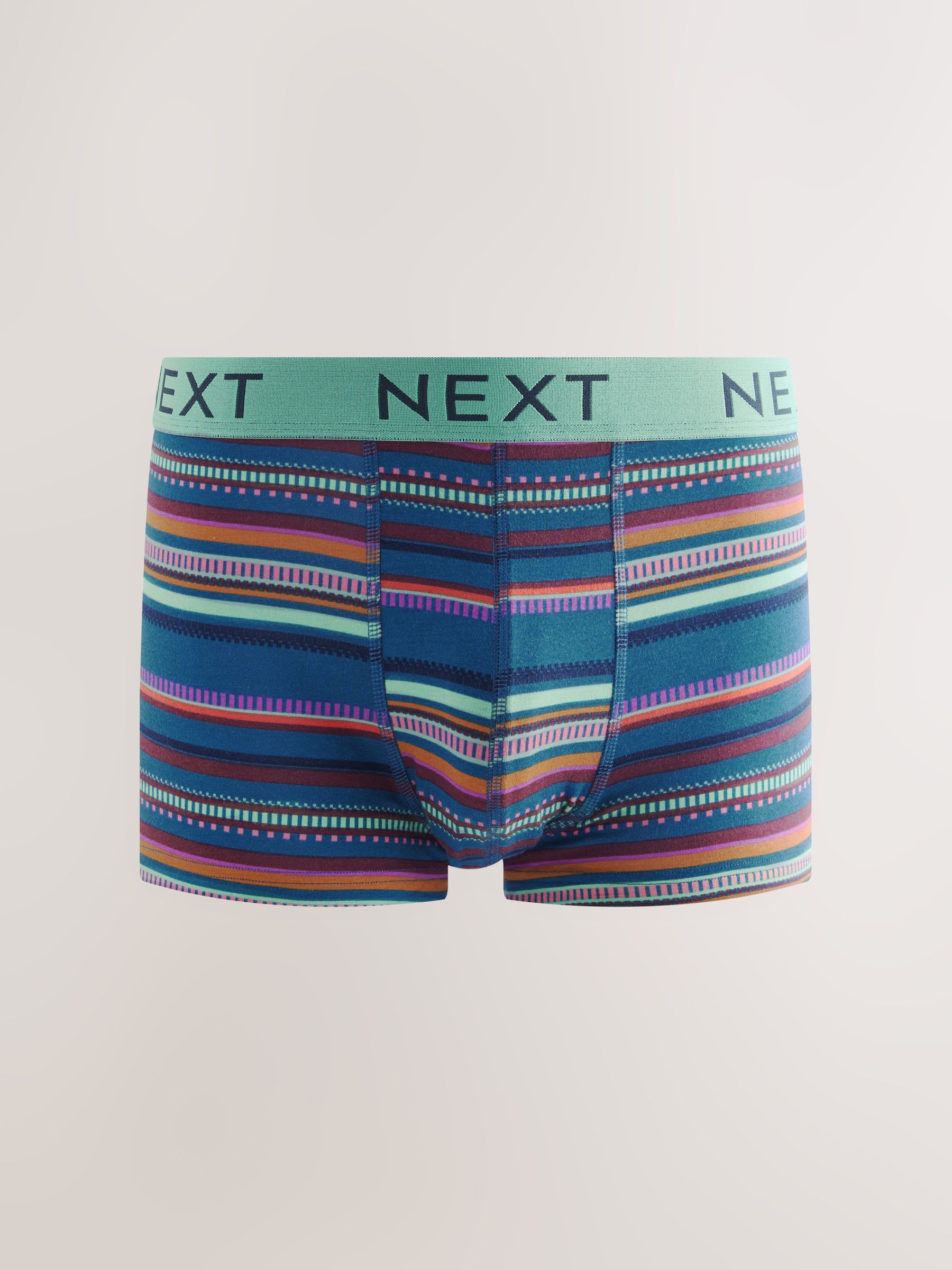 Buy Navy/ Burgundy Red Spot Stripe - Hipster Boxers from Next Israel