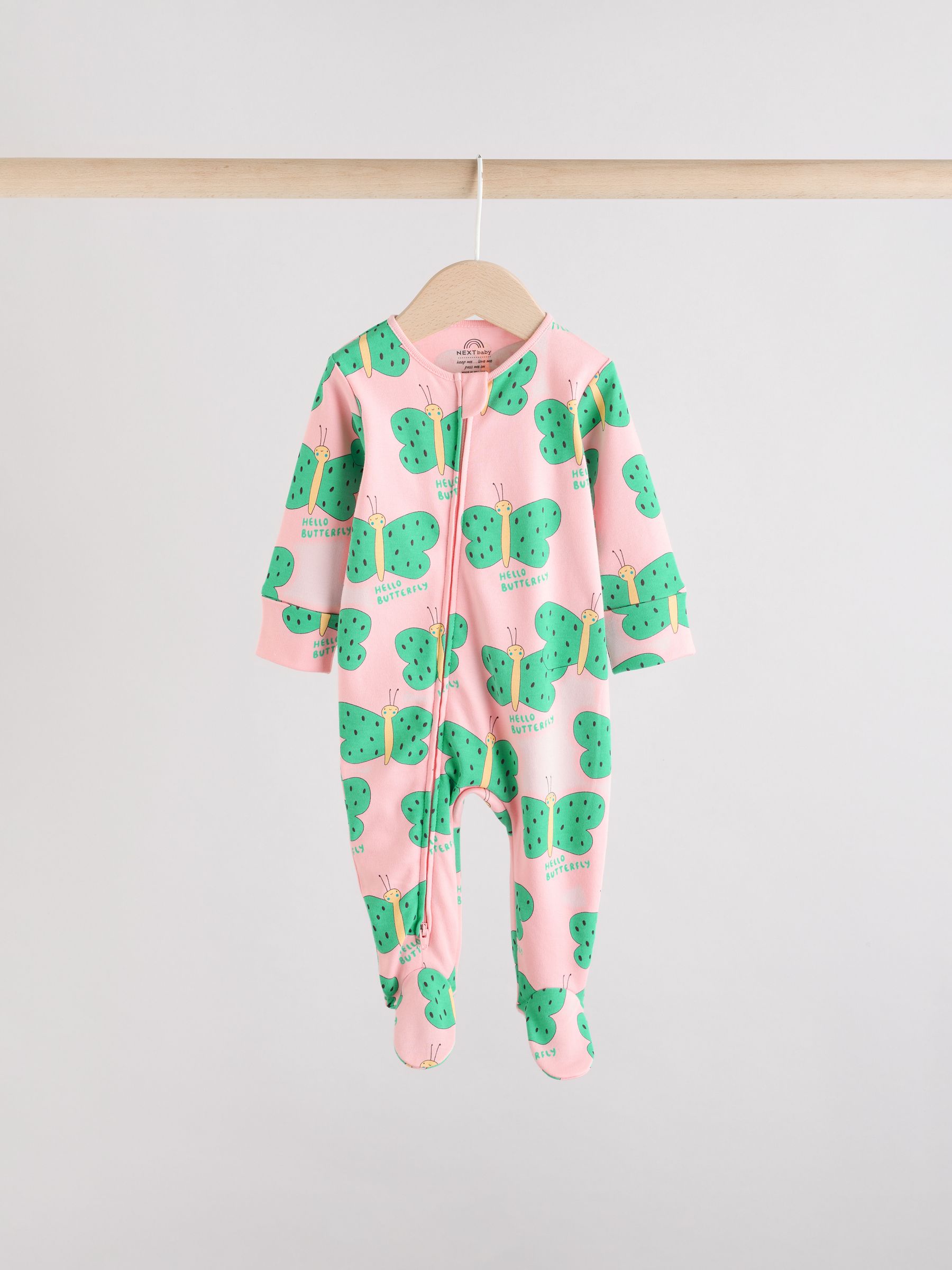 Buy Bright Two Way Zip Sleepsuits 3 Pack (0mths-2yrs) from the Next UK ...