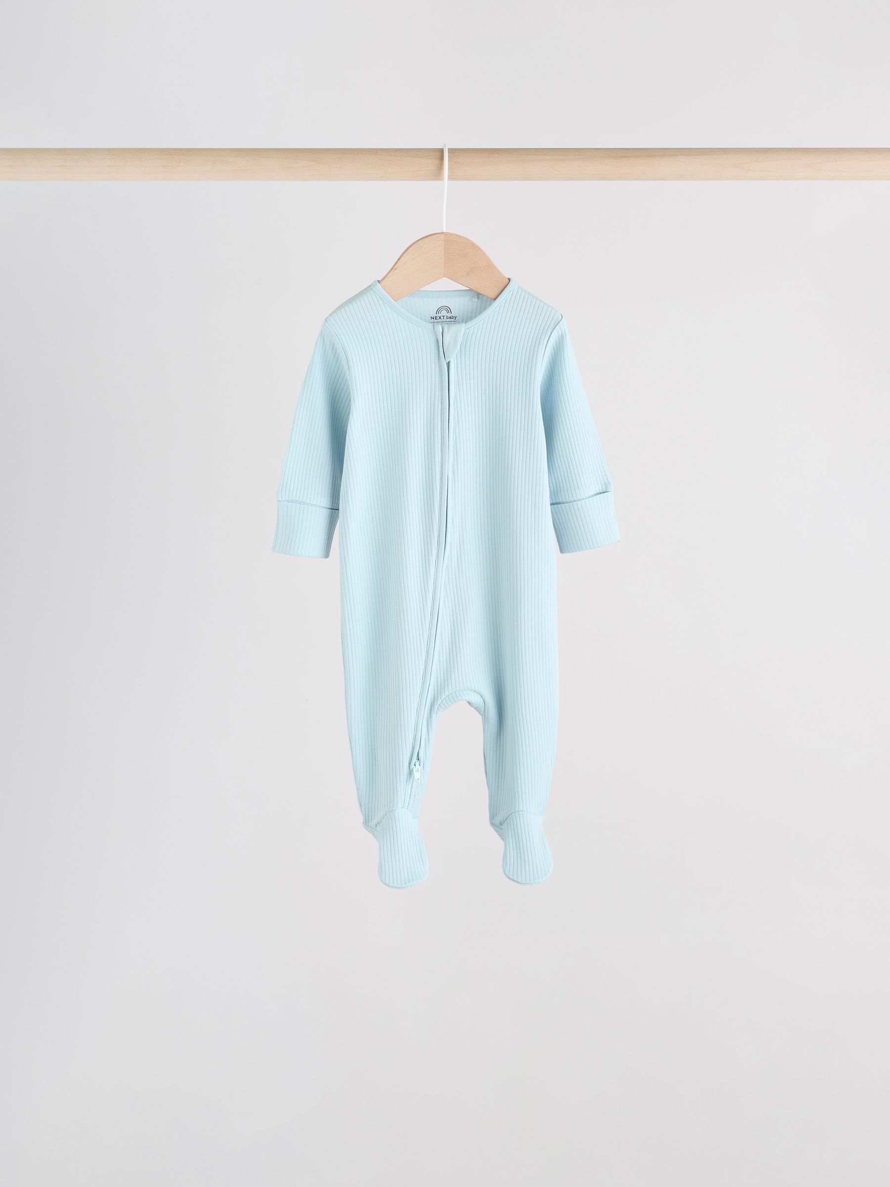 Buy Blue 5 Pack Baby Two Way Zip Sleepsuits (0-2yrs) from the Next UK ...