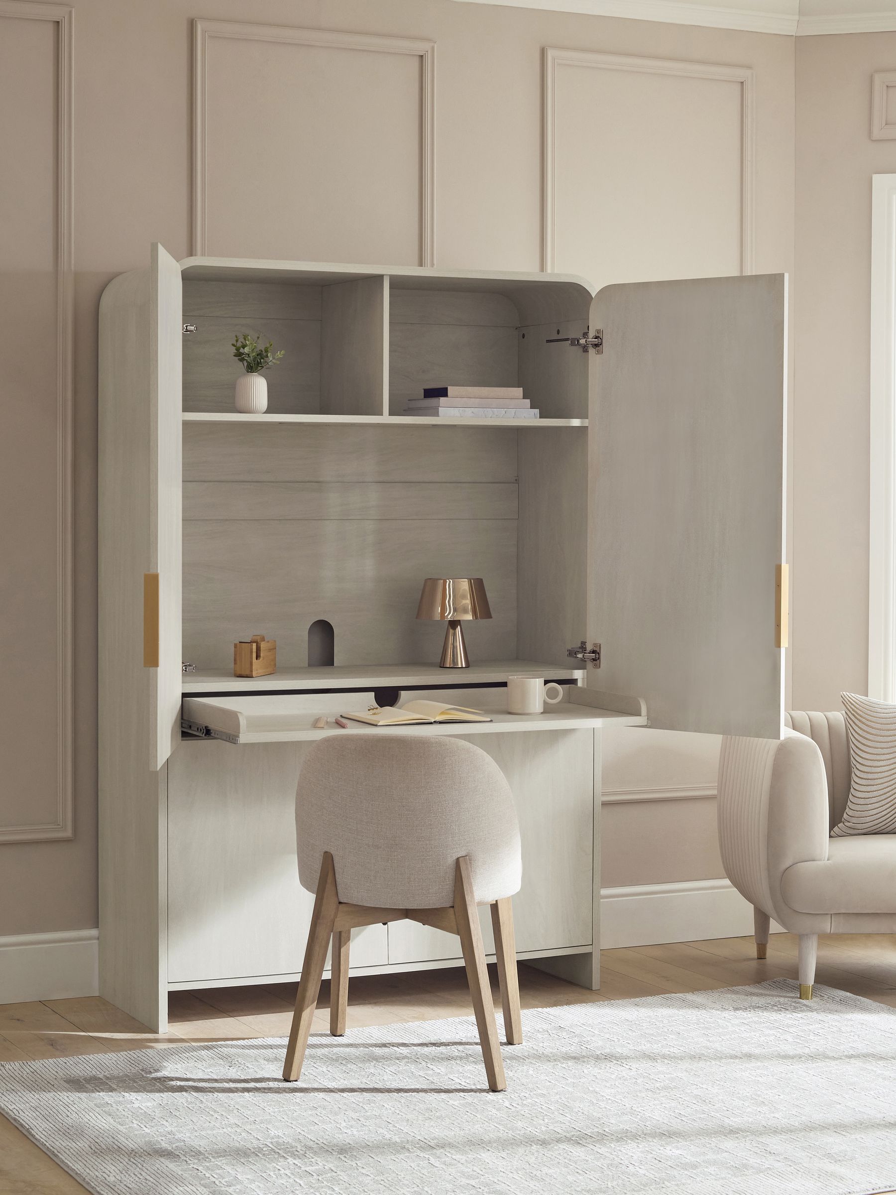 Buy Light Natural Mia Hideaway Desk from the Next UK online shop