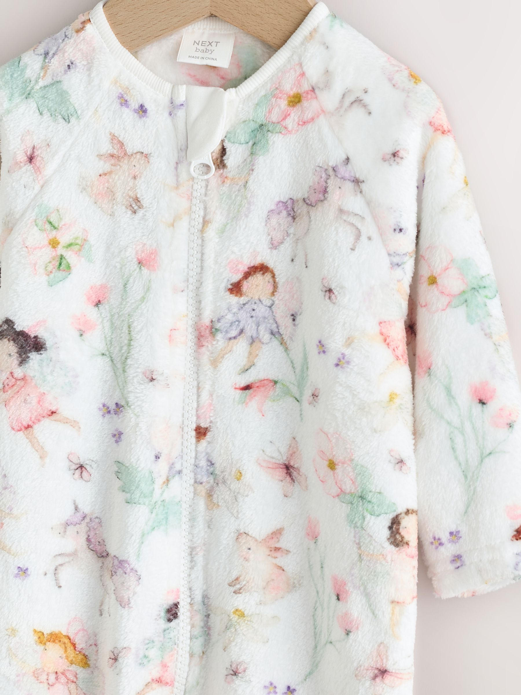 Buy Cream Baby Fleece Sleepsuit from the Next UK online shop